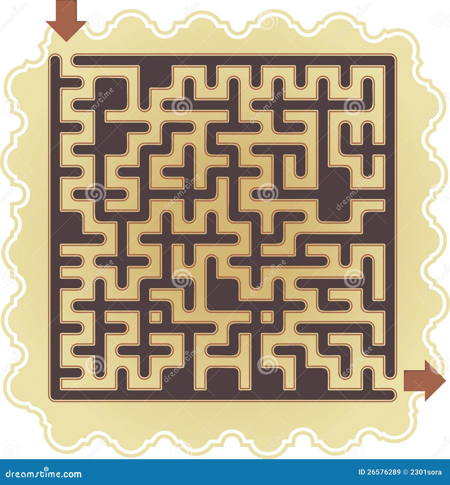 Abstract maze stock vector. Illustration of choice, contour - 26576289