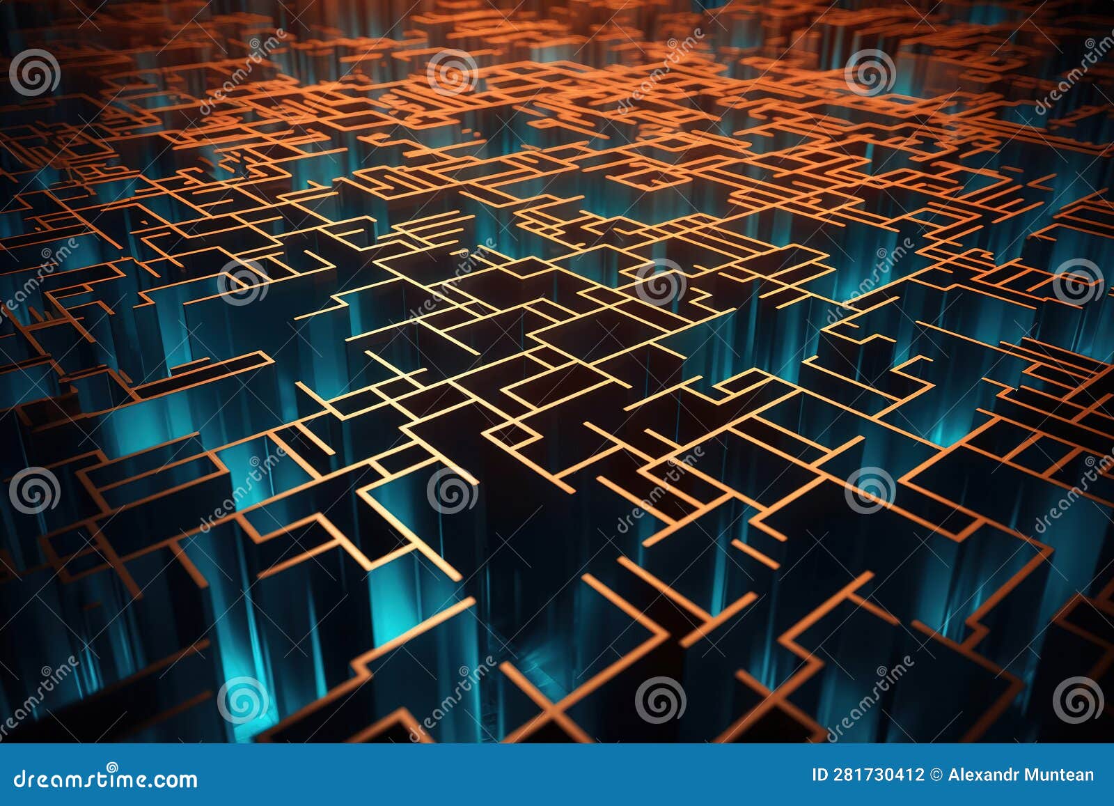 Abstract maze background stock illustration. Illustration of labyrinth ...