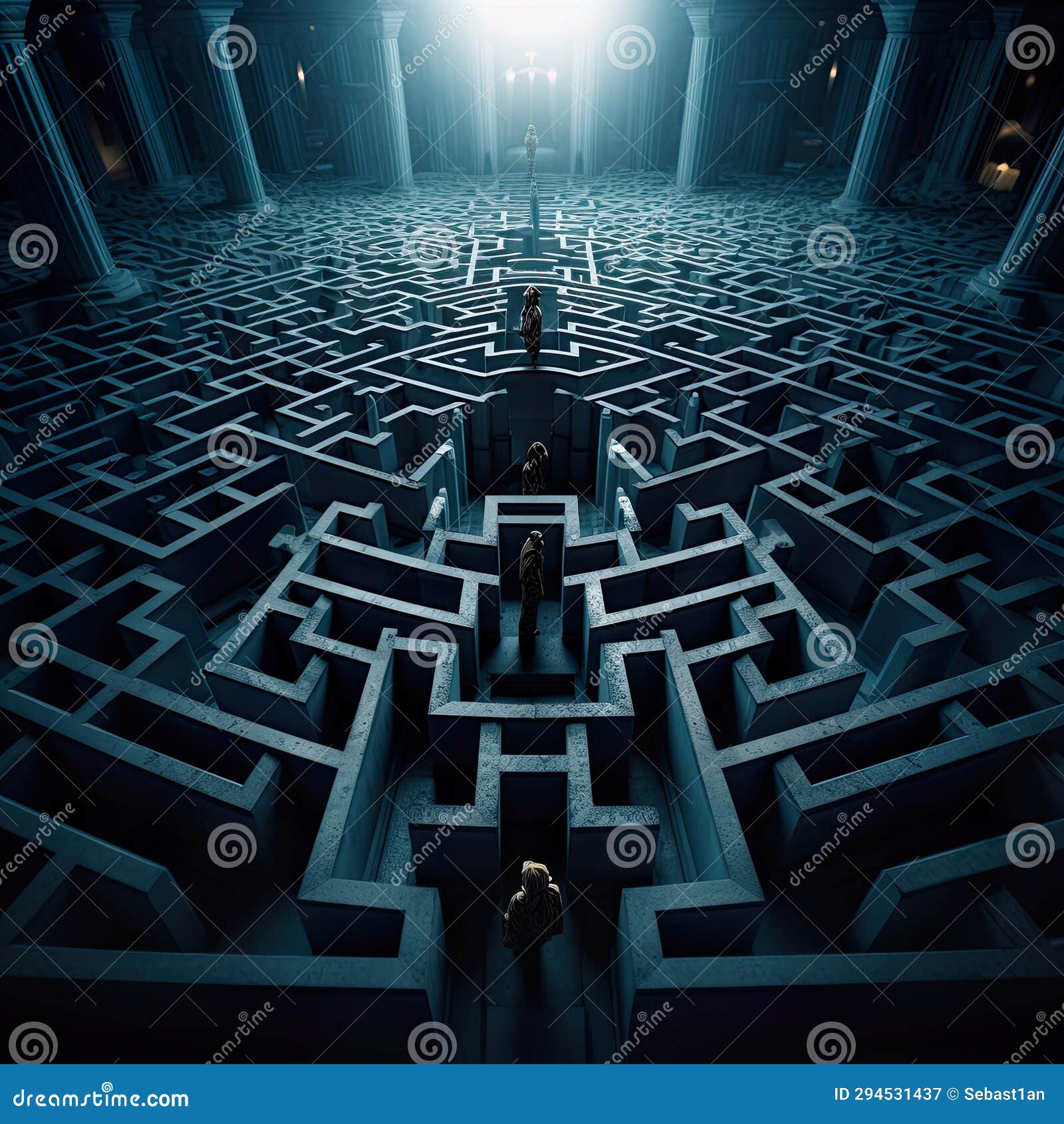 Abstract Maze is a Captivating Work of Art Characterized by Intricate ...