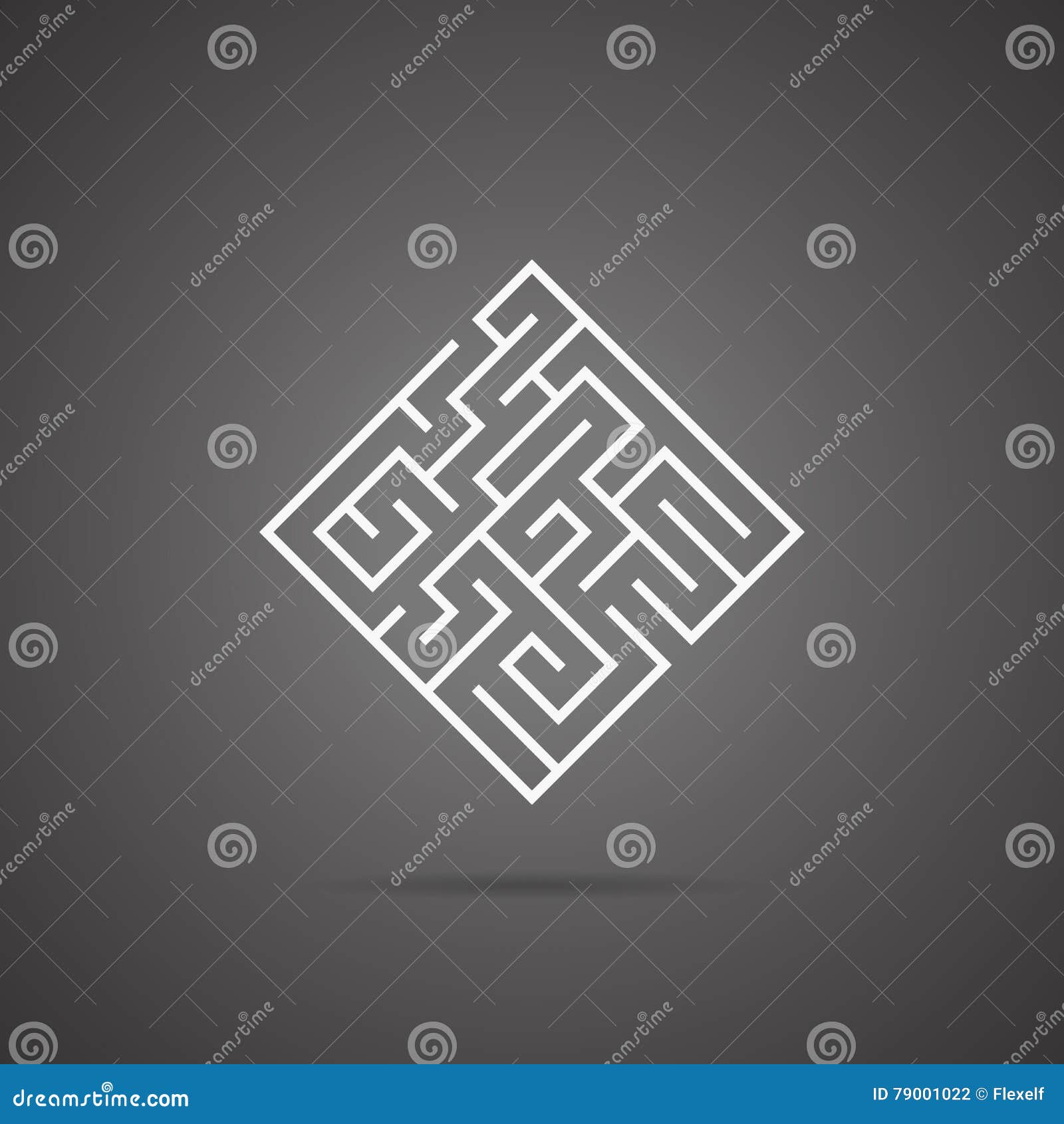 Abstract maze. stock vector. Illustration of outline - 79001022