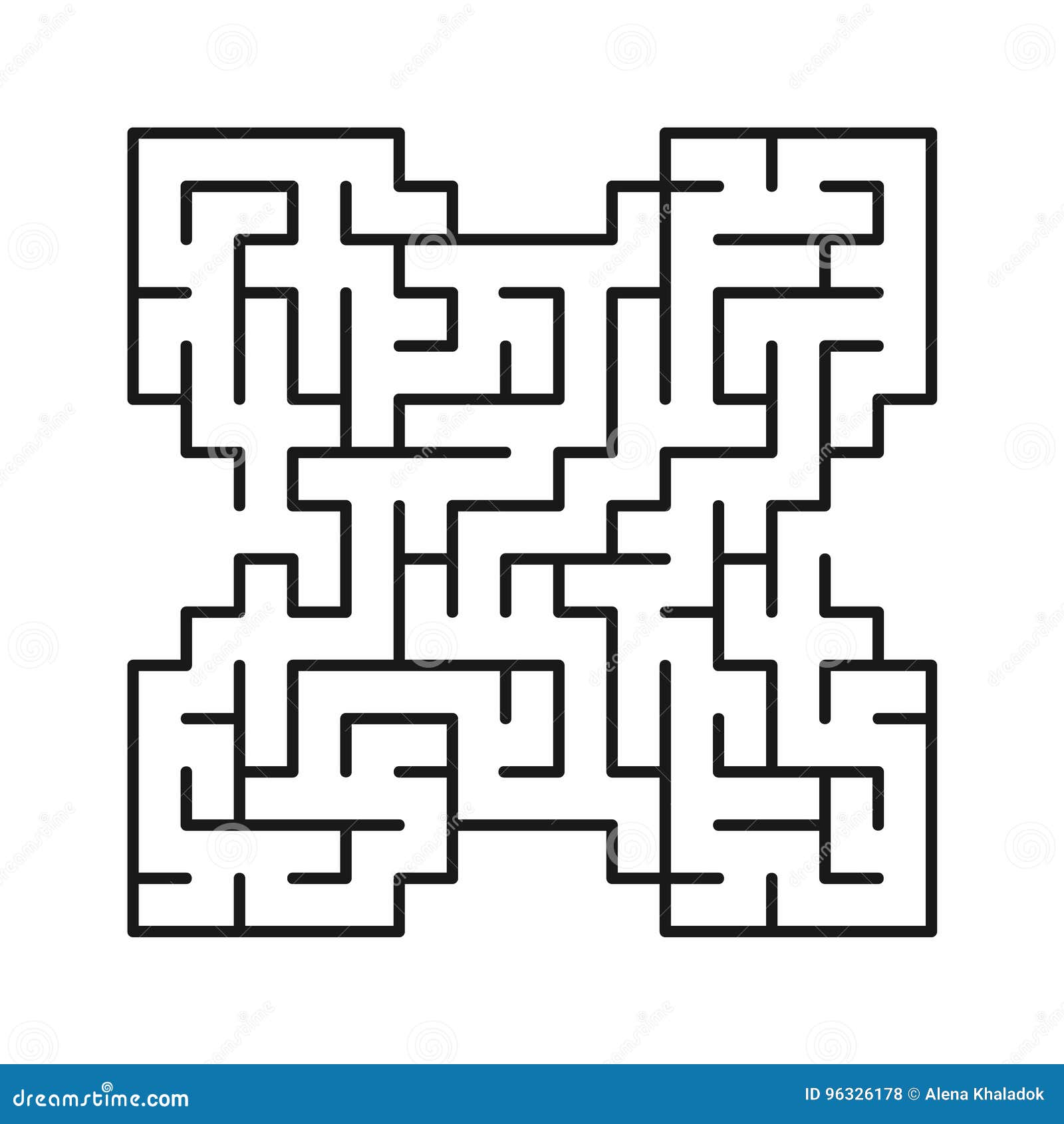 Abstract Maze / Labyrinth with Entry and Exit. Stock Vector ...