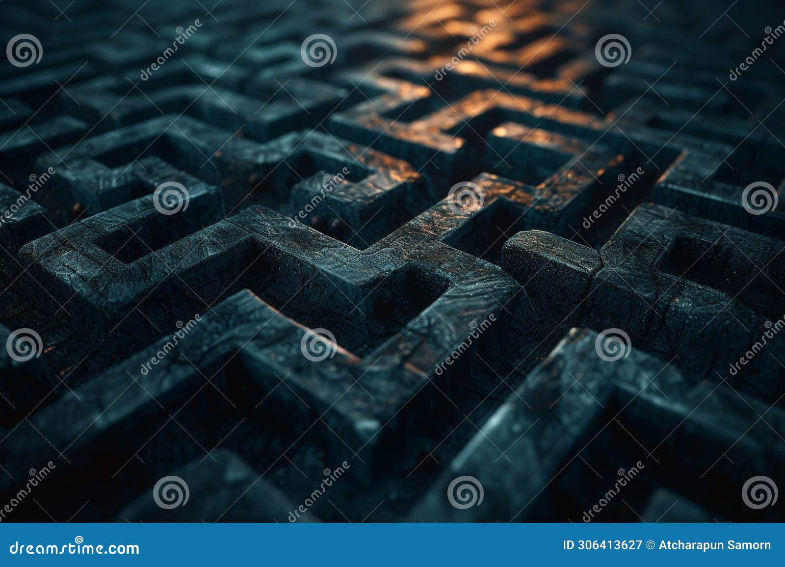 Abstract Maze Labyrinth Wallpaper, Black Labyrinth Background Stock ...