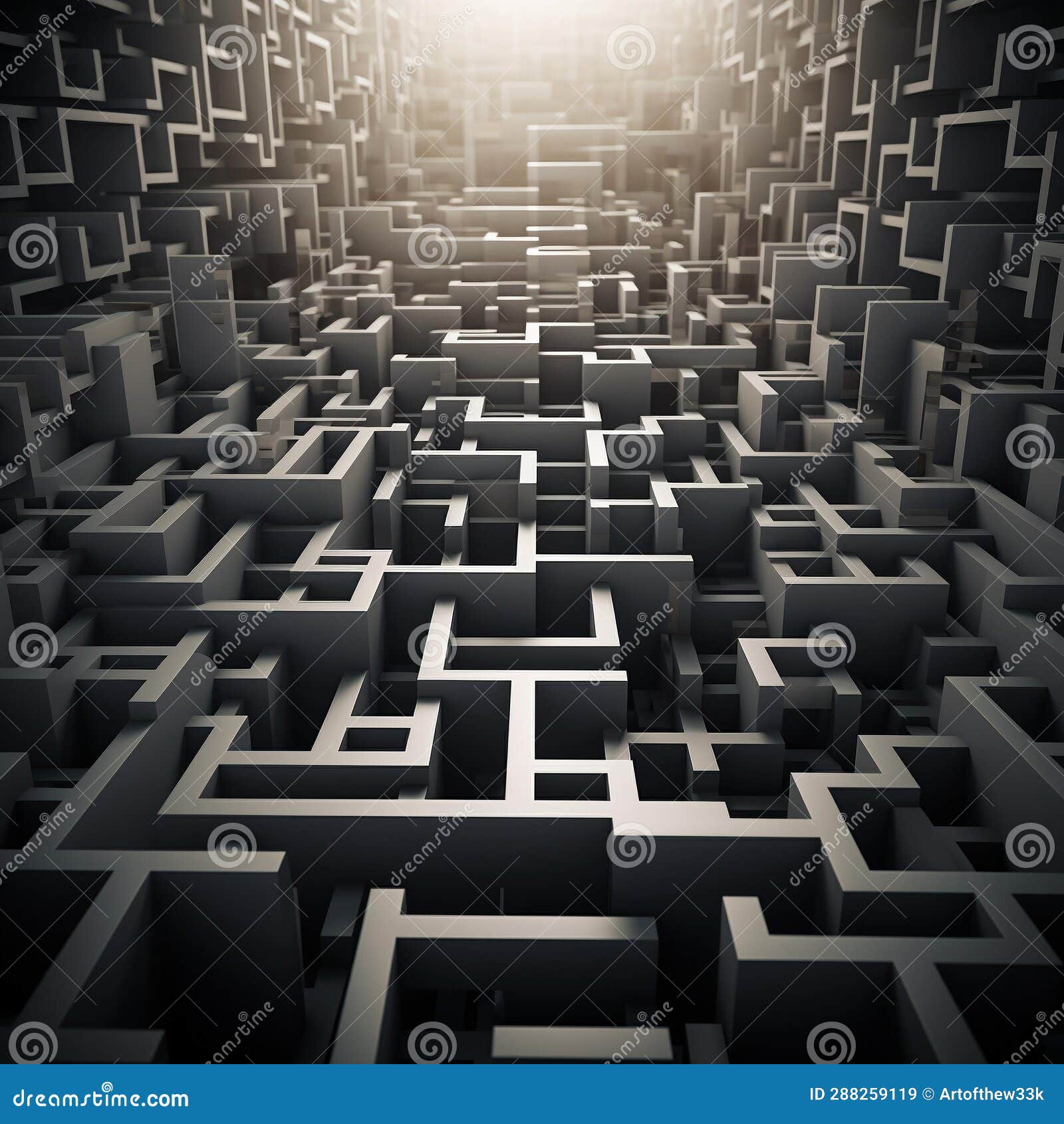 Abstract Maze: a Visual Journey of Problem-Solving and Strategy Stock ...