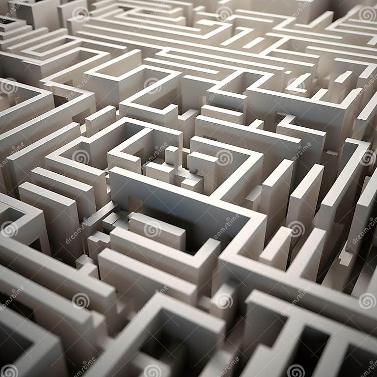 Abstract Maze: a Visual Journey of Problem-Solving and Strategy Stock Illustration ...