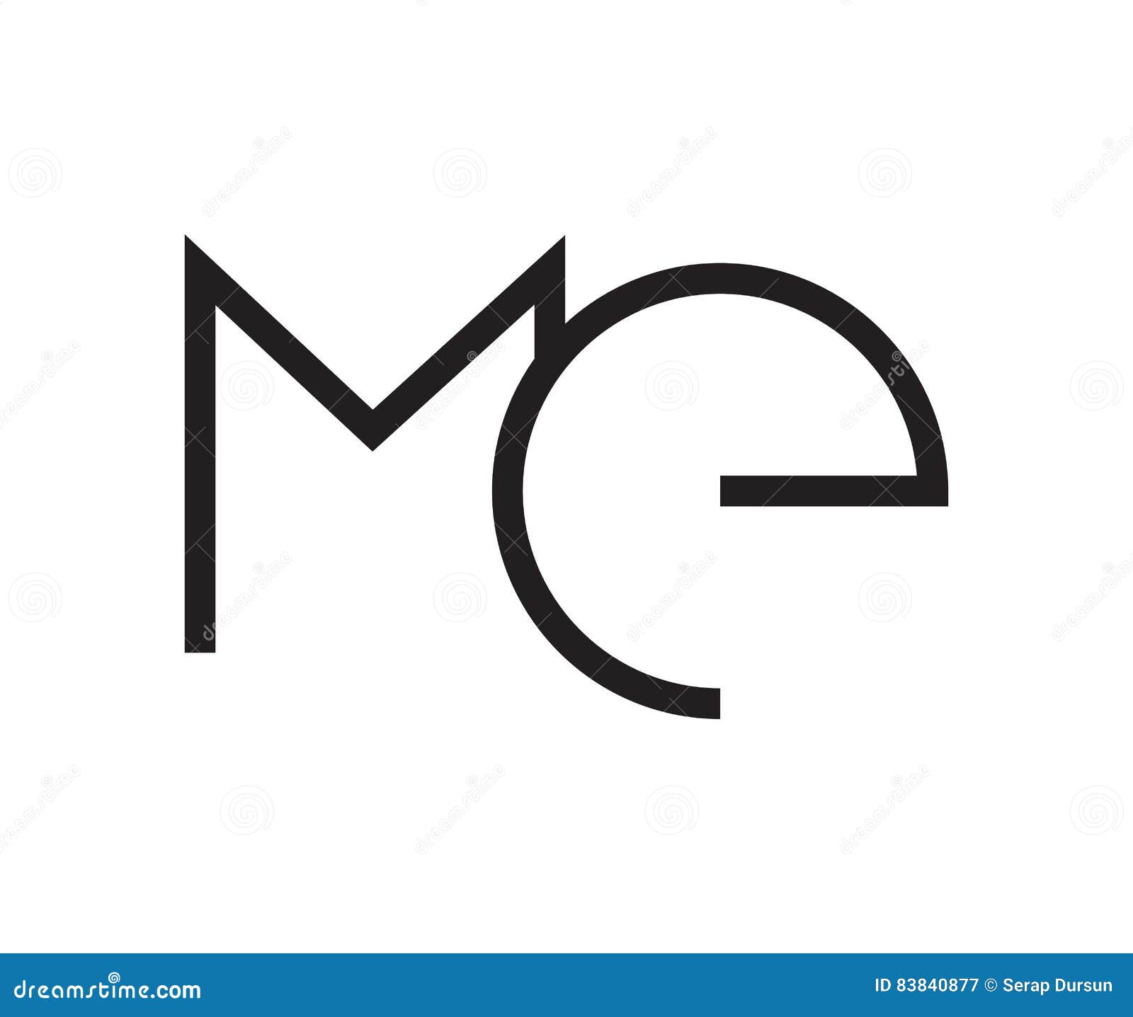 Abstract ME Logo Concept stock vector. Illustration of label - 83840877