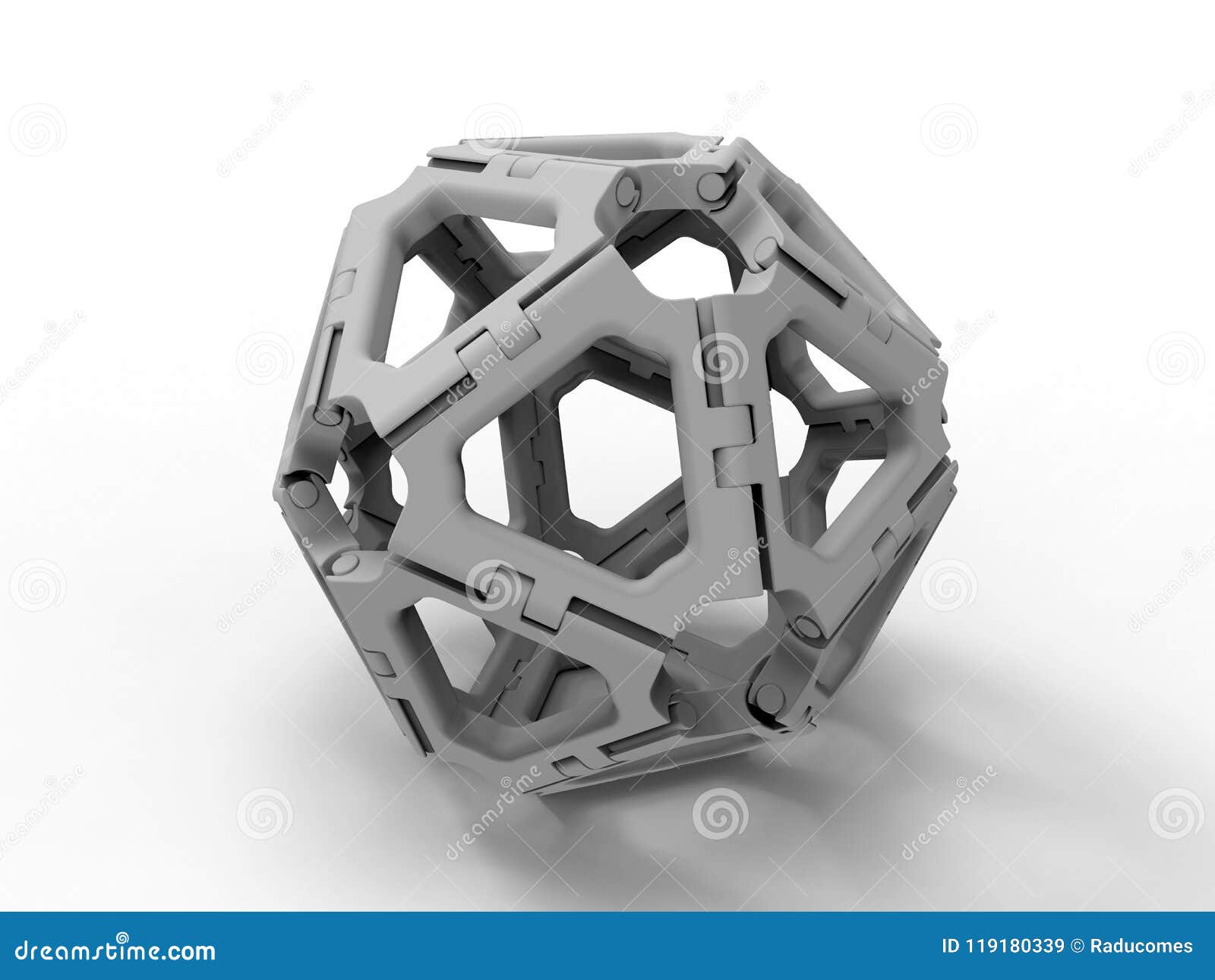 Abstract Mechanical Sphere 3D Illustration Stock Illustration ...