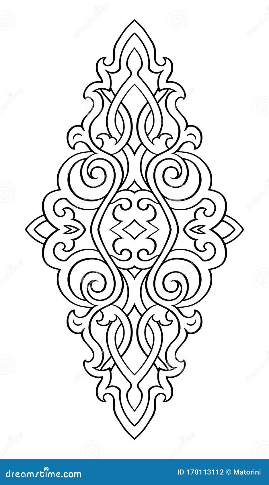 Abstract Medallion for Design Stock Vector - Illustration of line ...