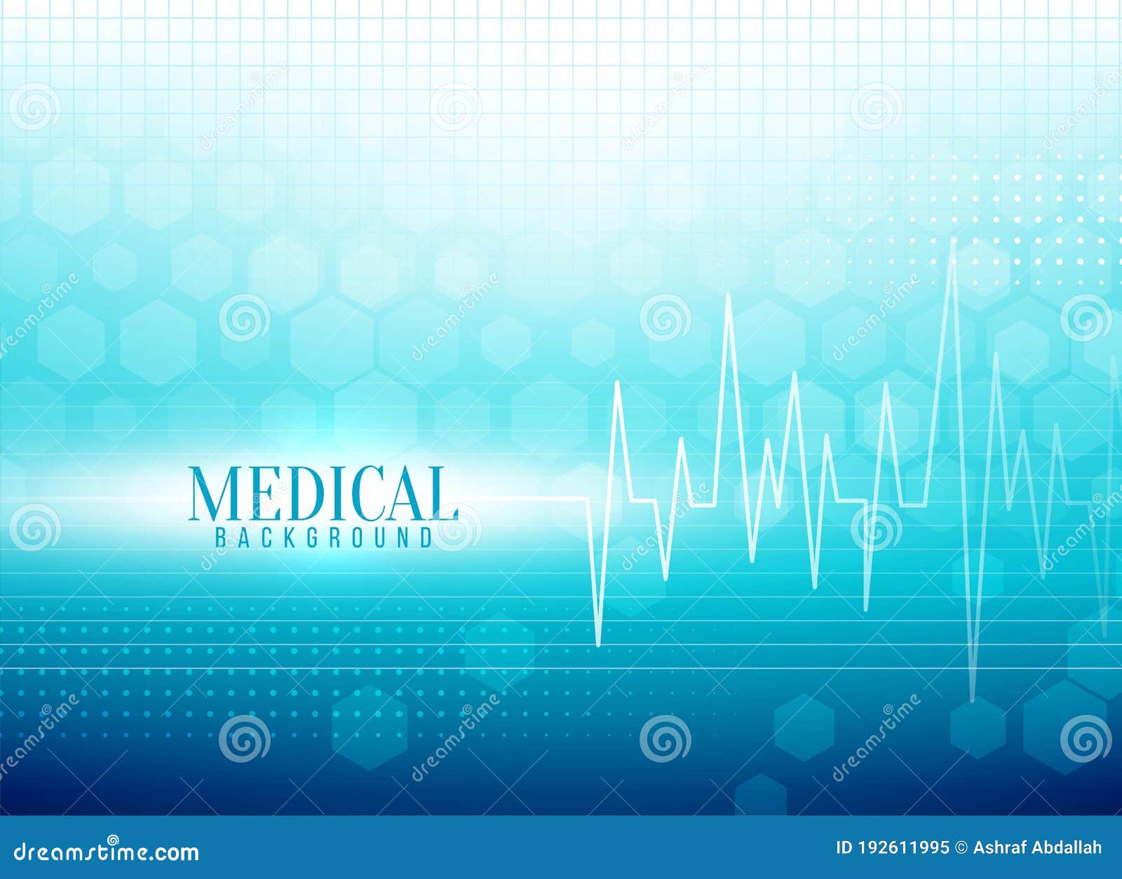 Abstract Medical Background with Life Line Stock Vector - Illustration ...