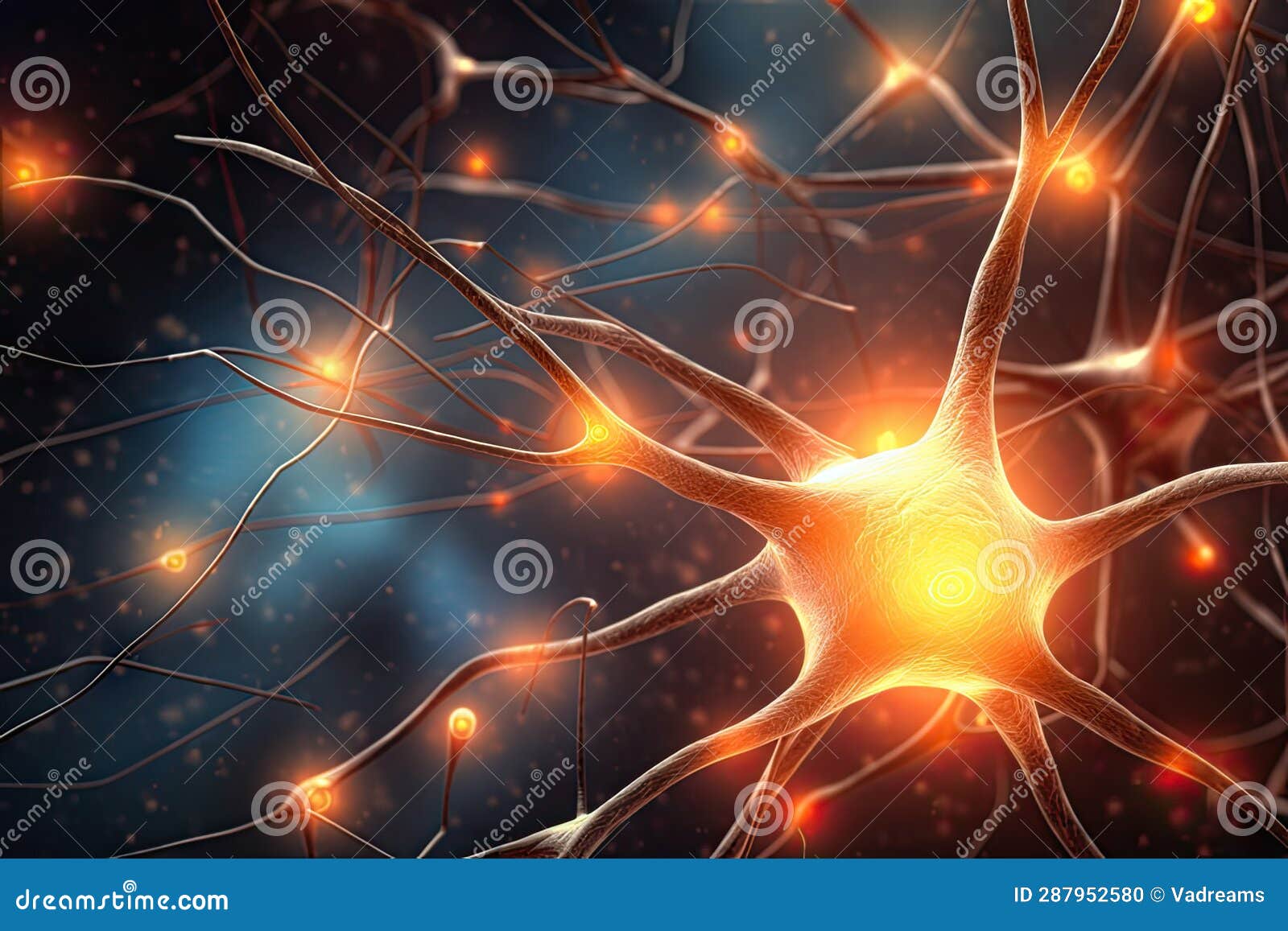 Abstract Medical Background. Neurons Brain Cells Stock Photo - Image of ...