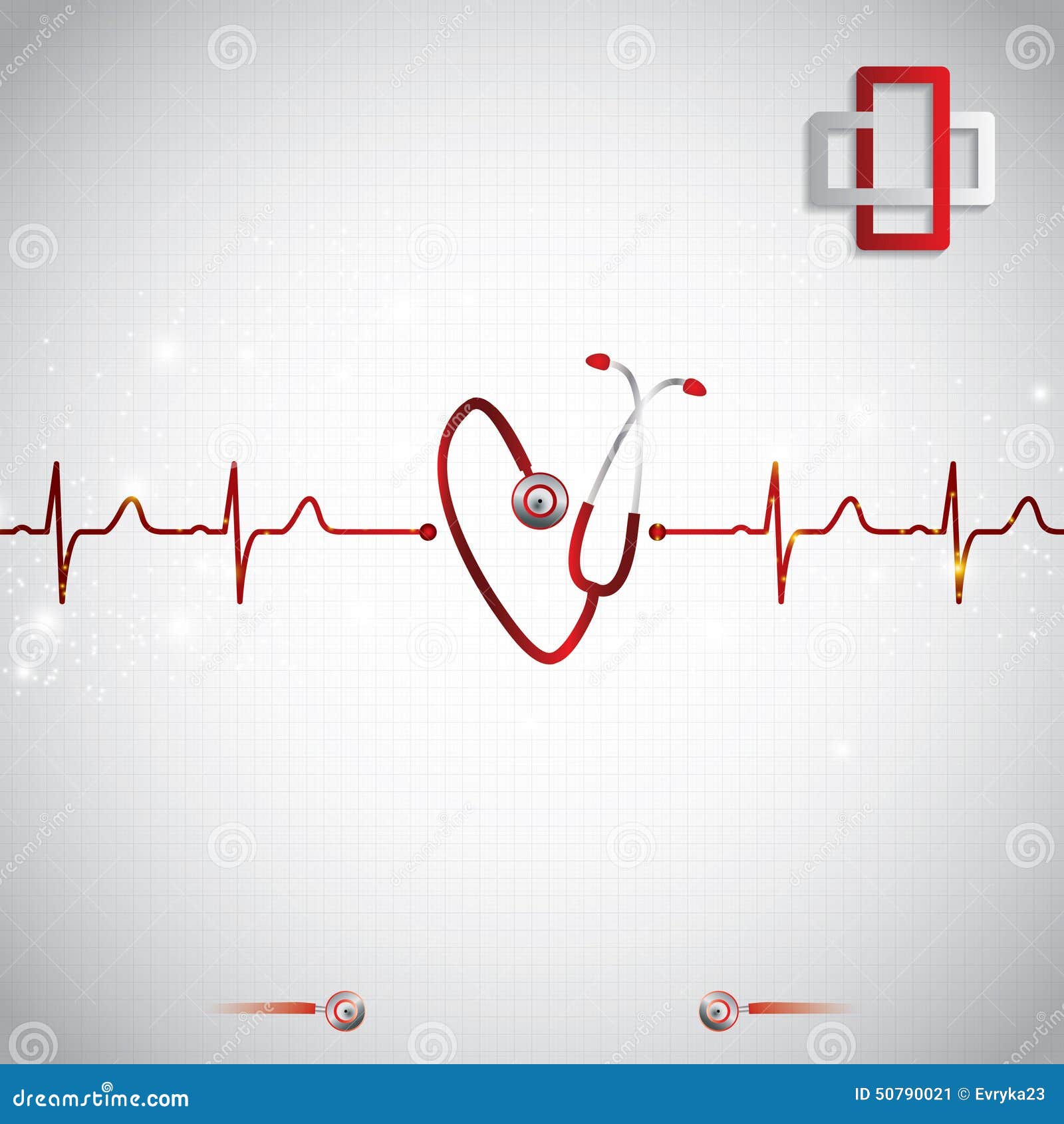 Abstract Medical Cardiology Ekg Background Stock Illustration ...