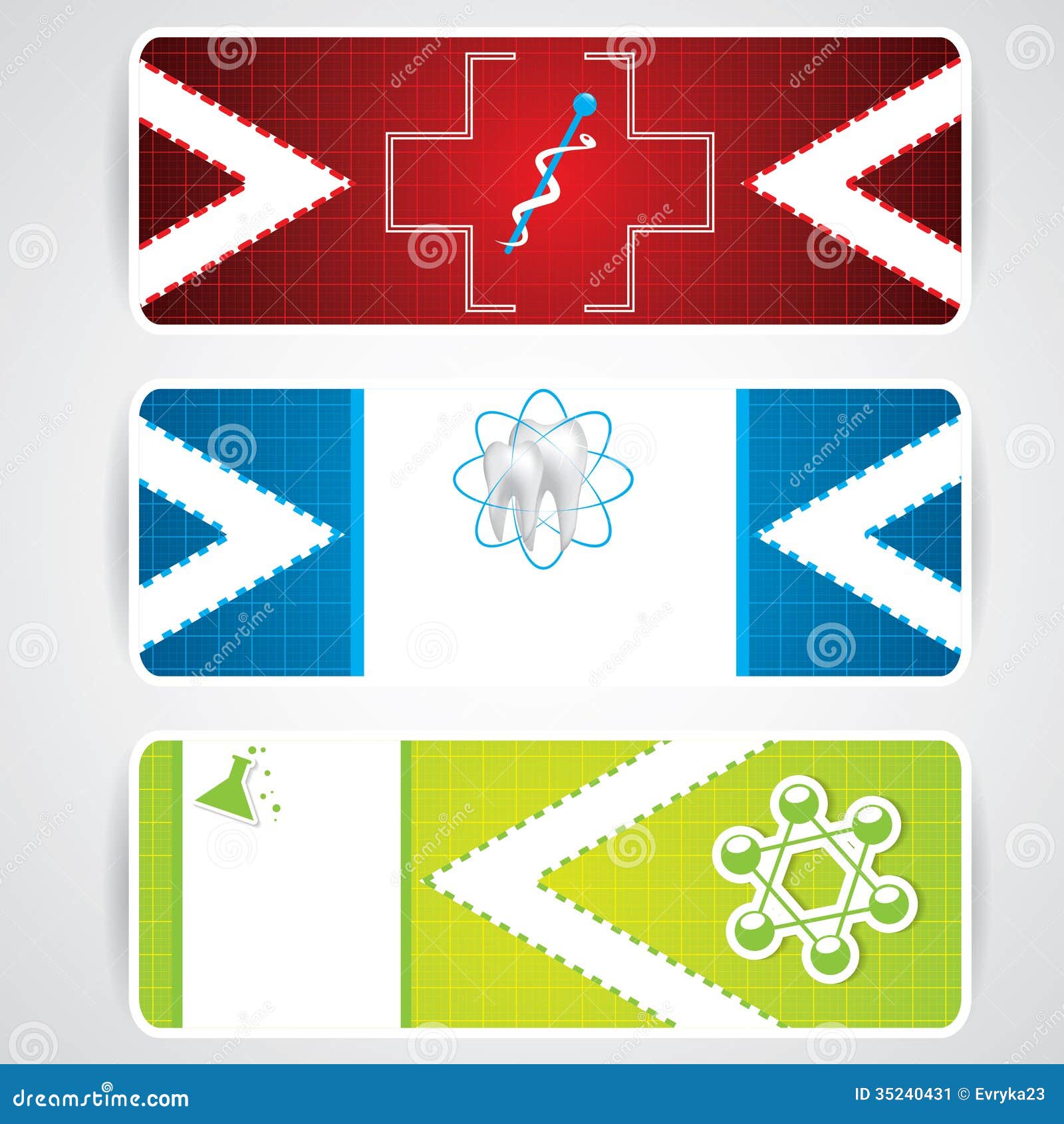 Abstract Medical Colorful Banners Stock Vector - Illustration of ...
