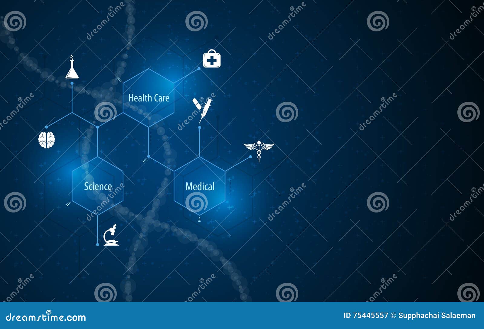 Abstract Medical Health Care Science Innovation Concept Molecular ...