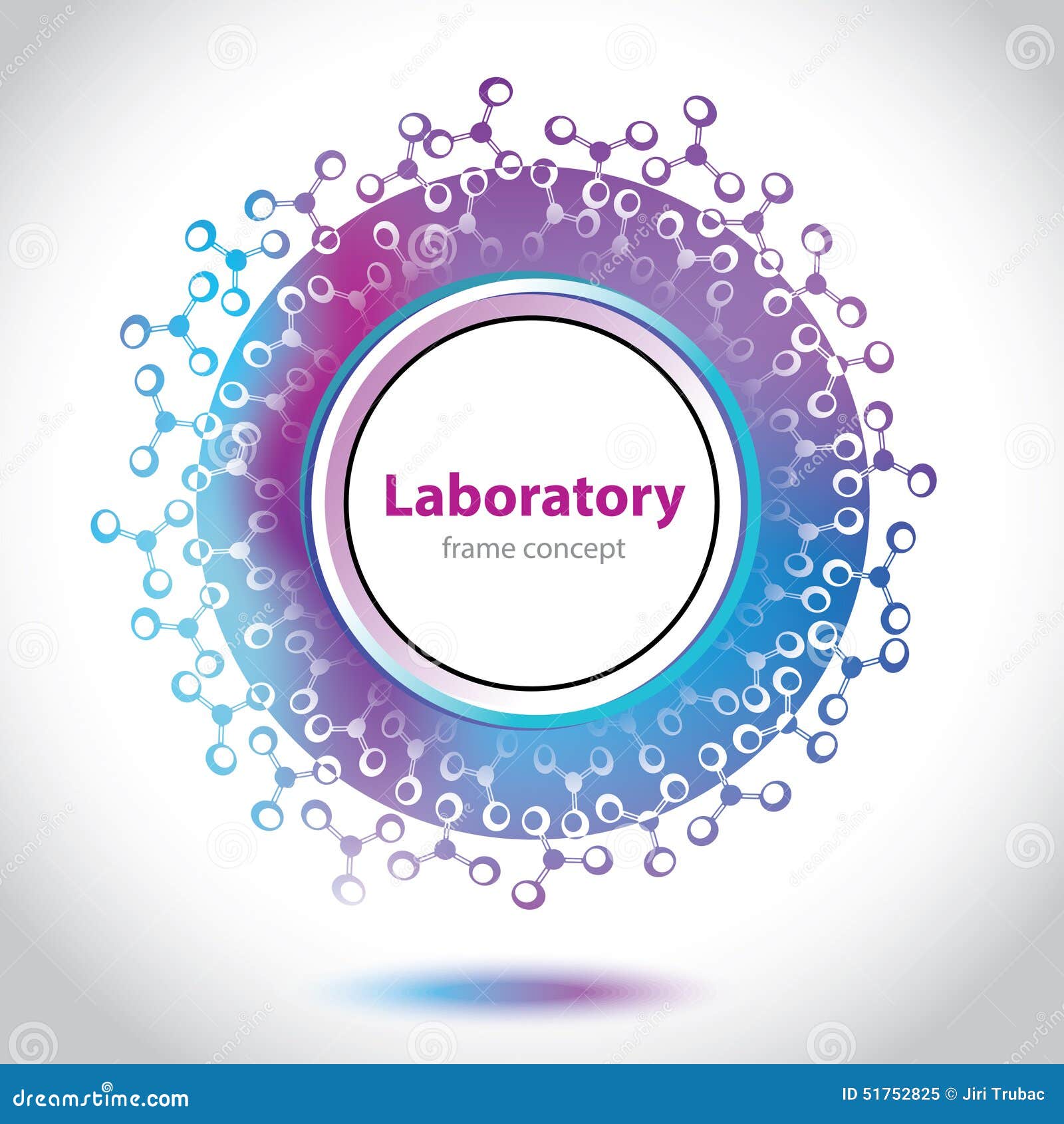 Abstract Medical Laboratory Emblem - Circle Element Stock Vector ...