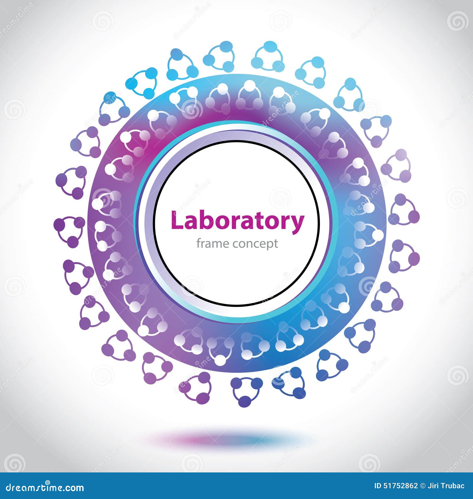 Abstract Medical Laboratory Emblem - Circle Element Stock Vector ...