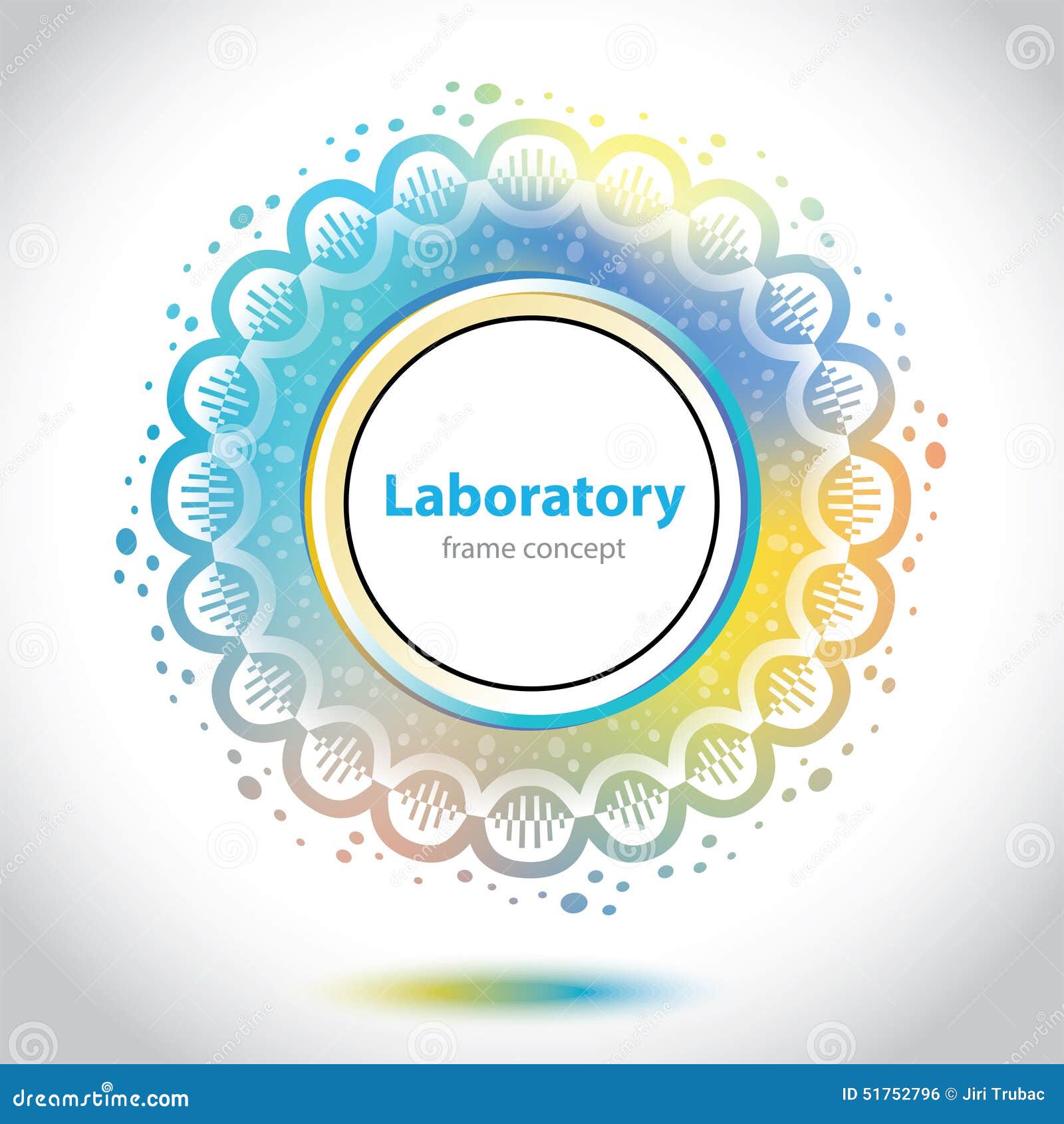 Abstract Medical Laboratory Emblem - Circle Element Stock Vector ...