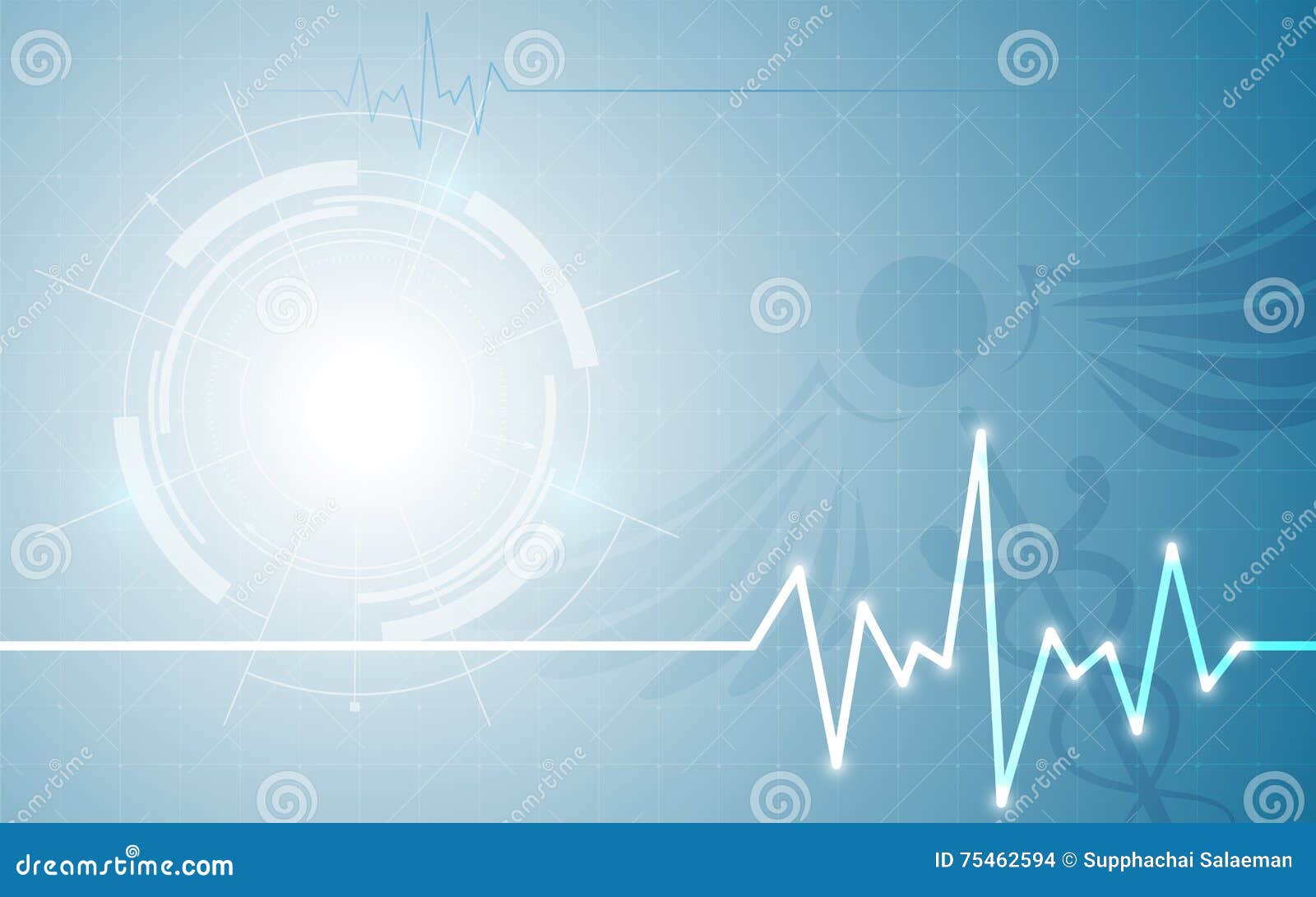 Abstract Medical Technology Innovation Design Concept Blue Background ...