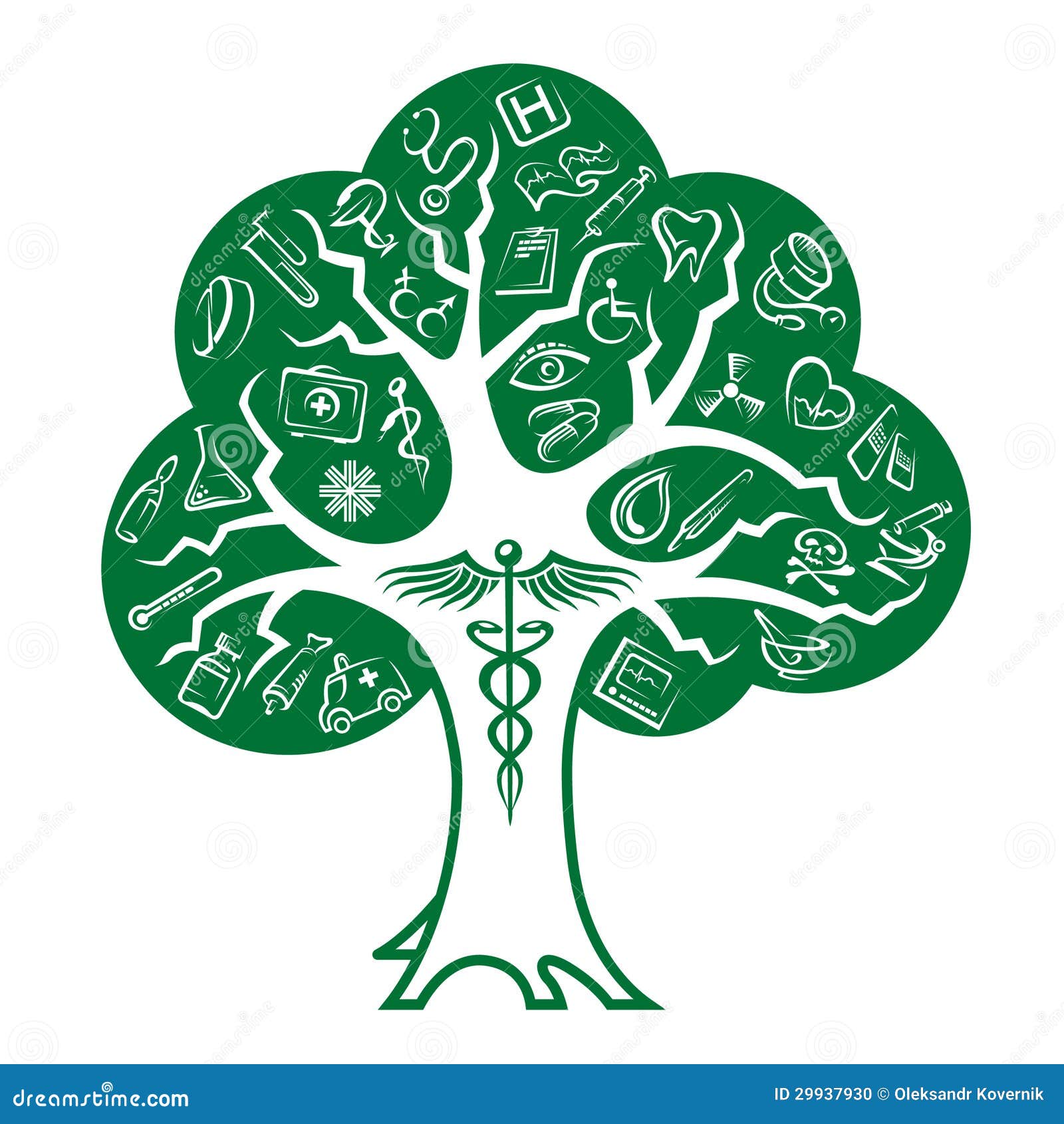 Medical tree stock vector. Illustration of hospital, ecology - 29937930