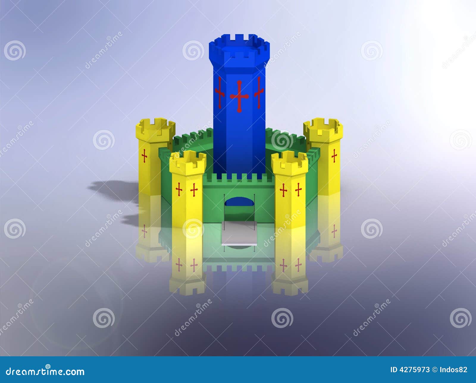 Abstract medieval castle stock illustration. Illustration of artwork ...