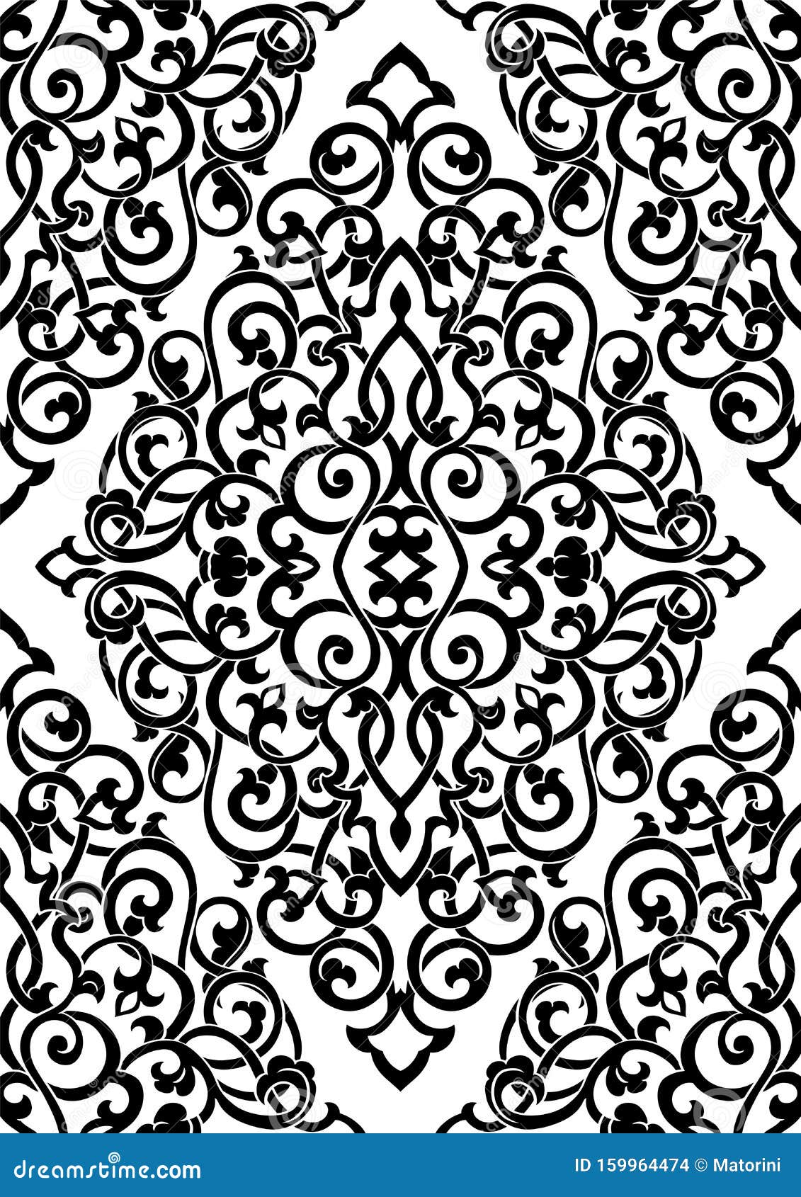 Abstract medieval pattern stock vector. Illustration of leaf - 159964474