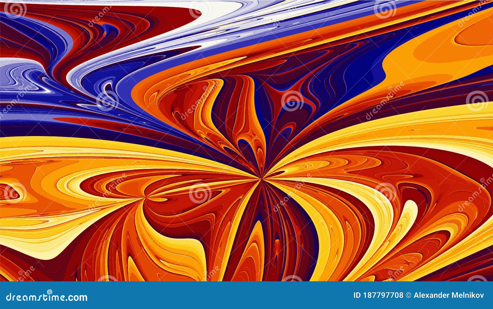Abstract Meditative Color Fractal Background Stock Vector ...