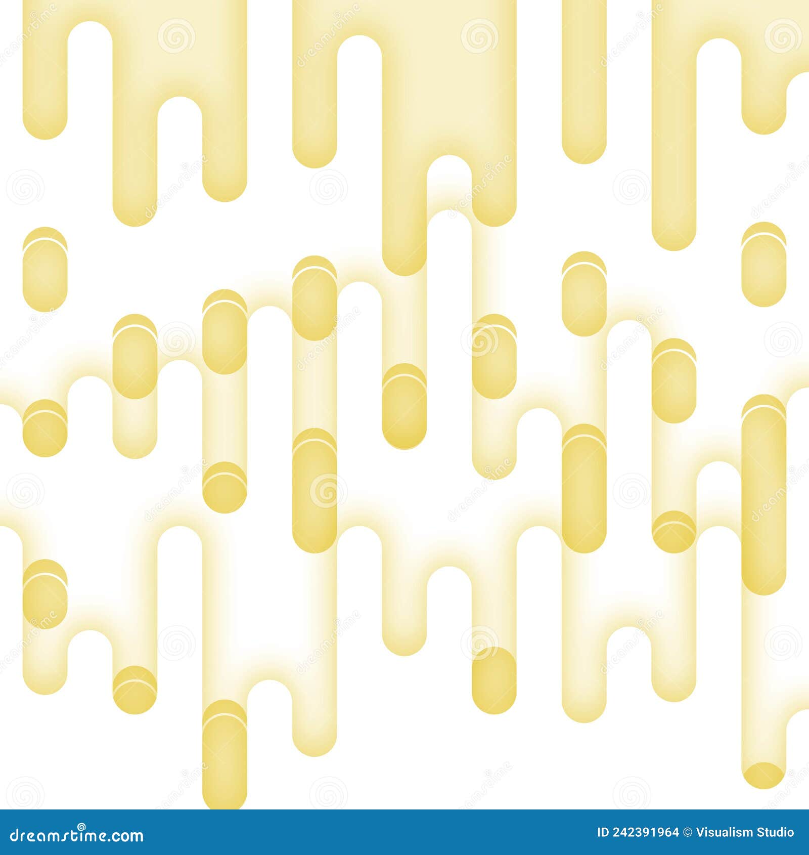 Abstract Melt Yellow Wavy Rounded Line Halftone Flowing Geometry ...