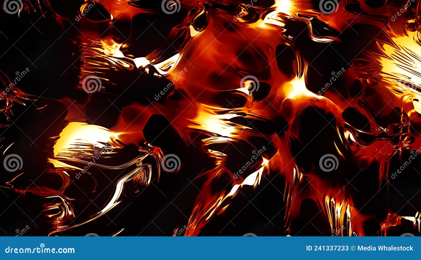 Abstract Melted Hot Magma in Hell. Motion. Visualization of the Volcano ...