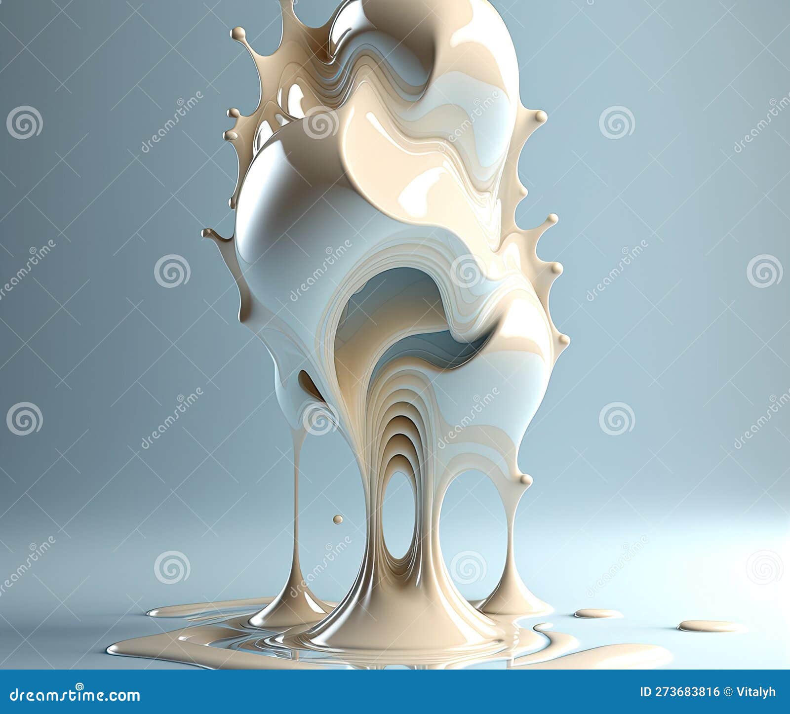 Abstract Melting Shape with Dripping Drops. Stock Photo - Image of ...
