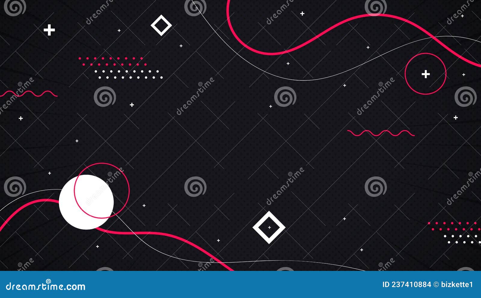 Abstract Memphis Background with Modern Waves Design Illustration Stock ...