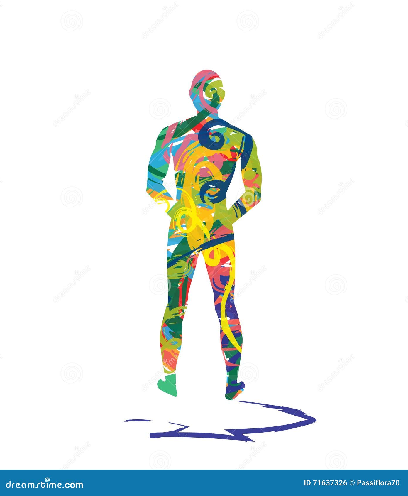 Abstract men Silhouette stock vector. Illustration of body - 71637326