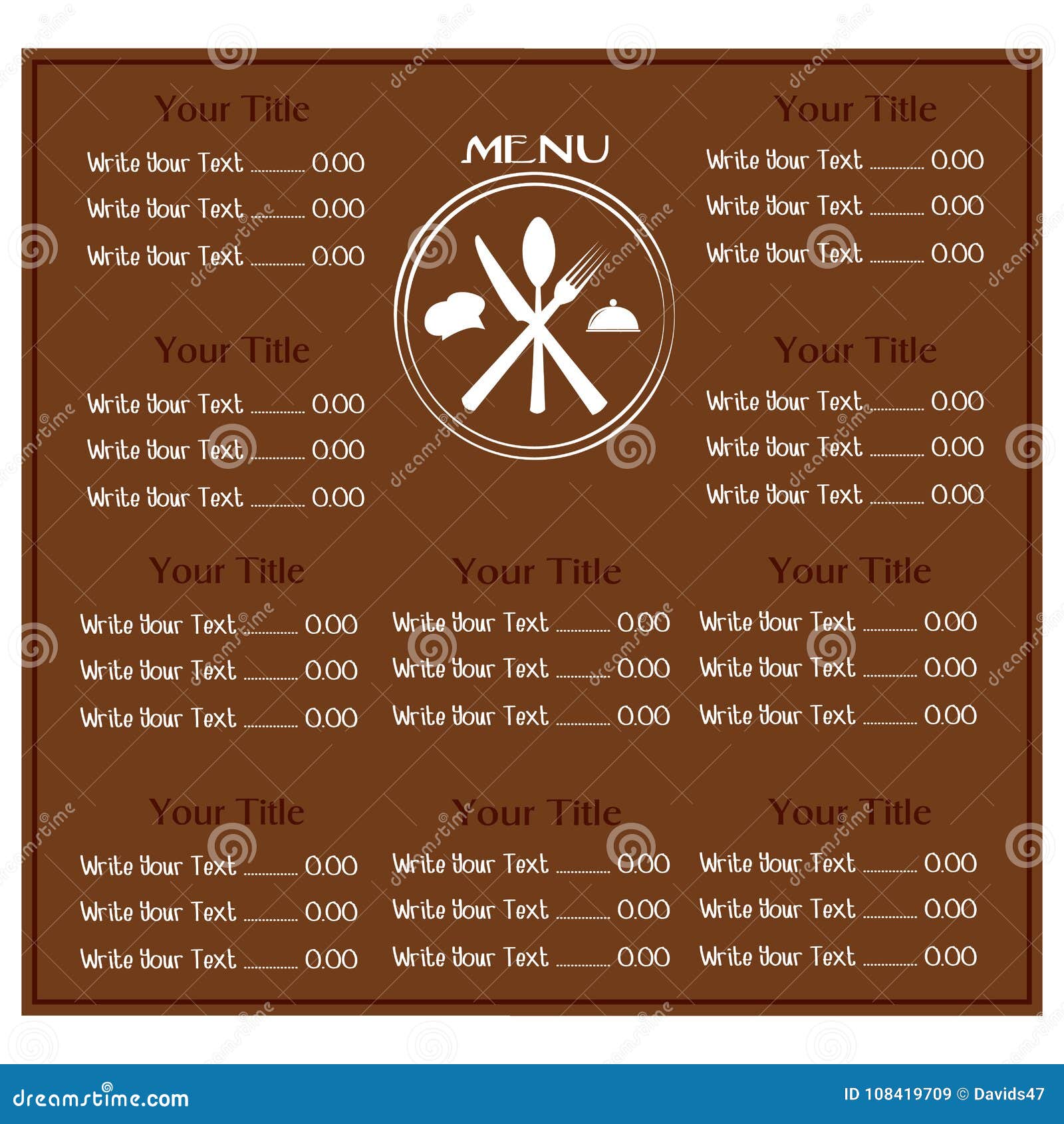 Abstract menu presentation stock vector. Illustration of idea - 108419709