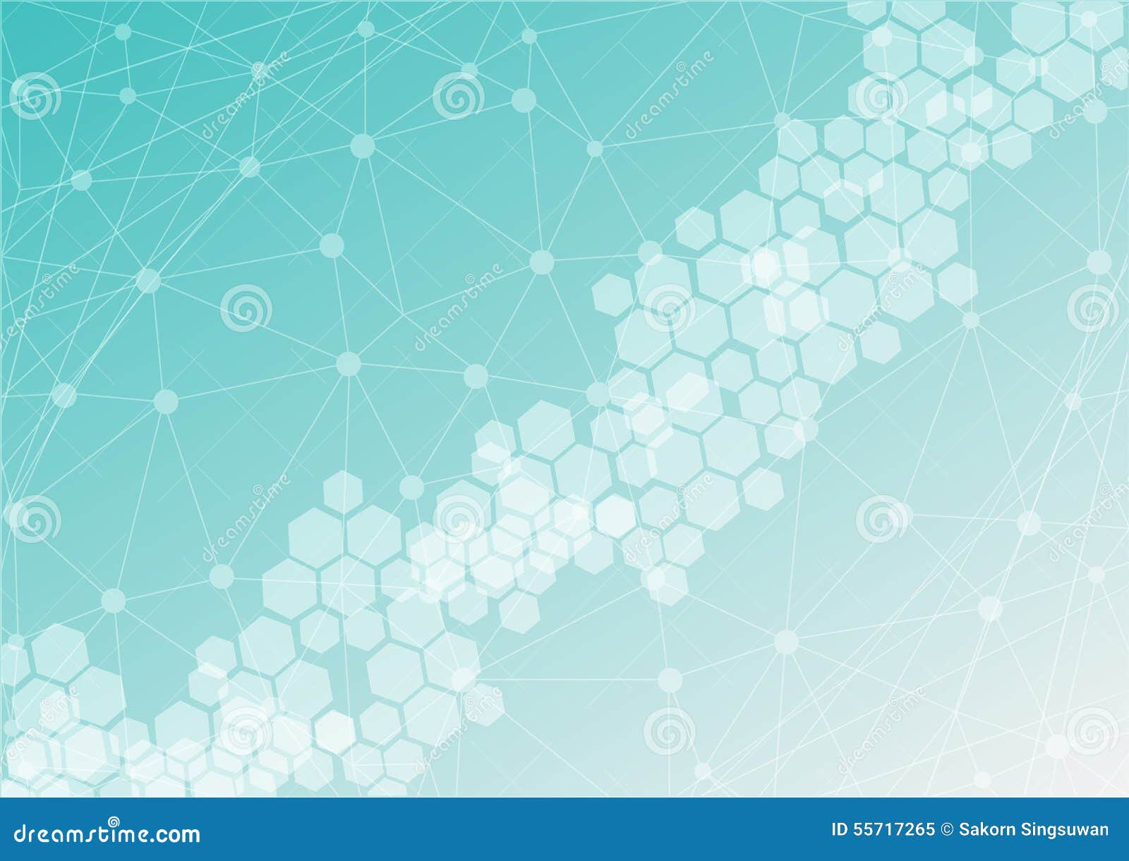 Abstract Mesh Background with Hexagon, Lines and Shapes Stock Vector ...