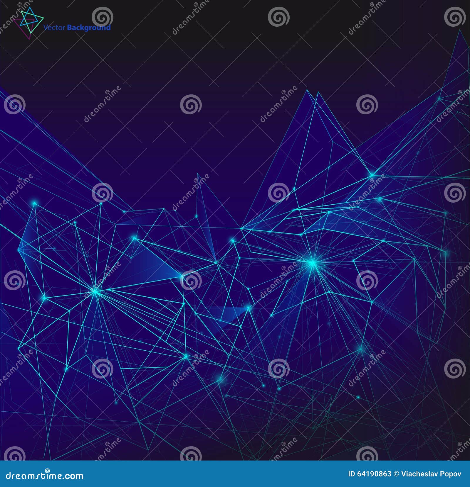 Abstract Mesh Background with Triangle and Lines Stock Vector ...