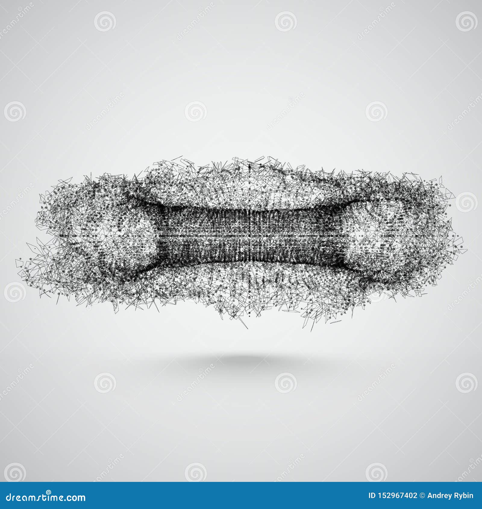 Abstract Mesh Explosion with Triangles and Particles. Vector ...