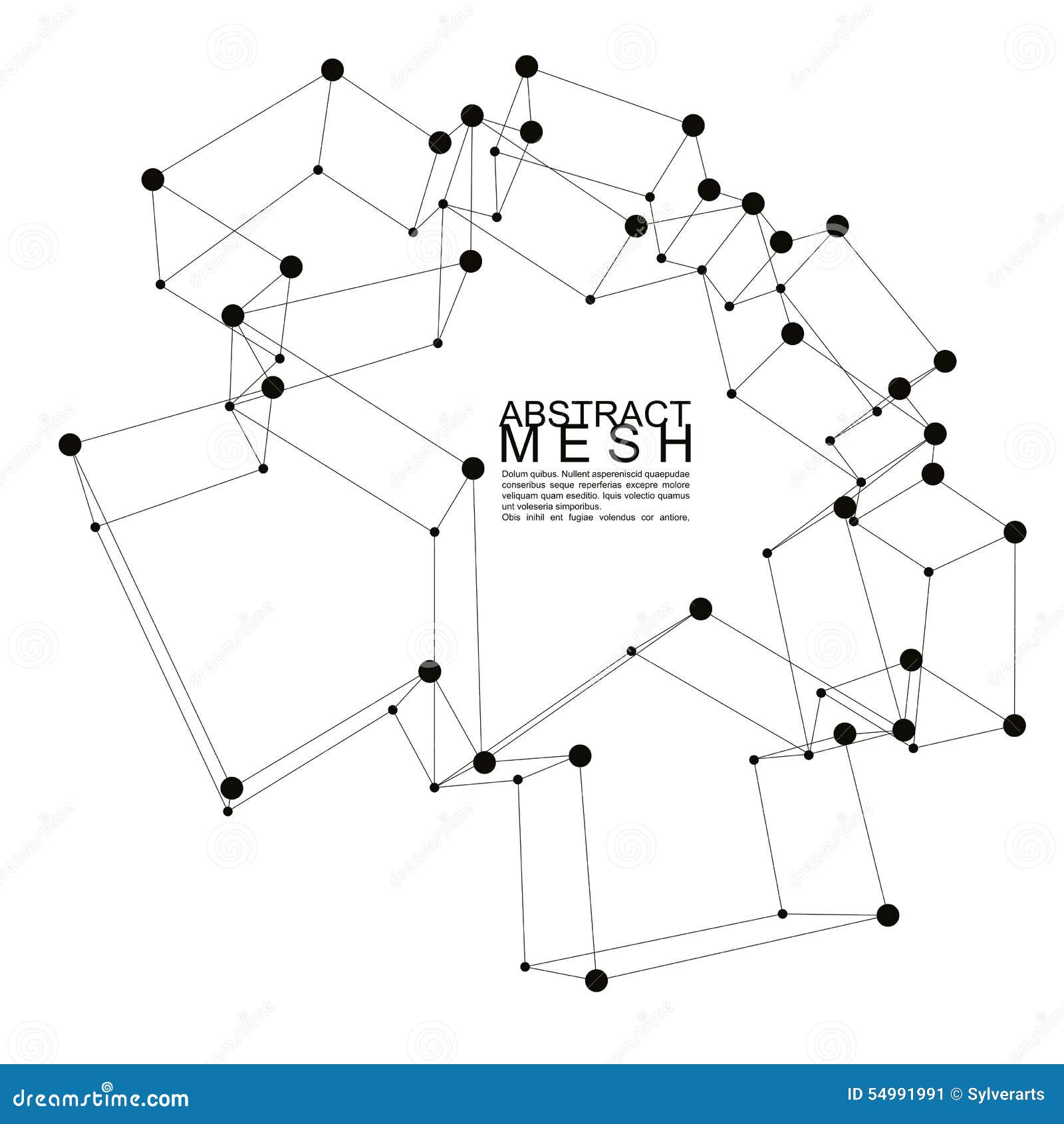 Abstract Mesh Vector Illustration, Template for Technology Theme Stock ...