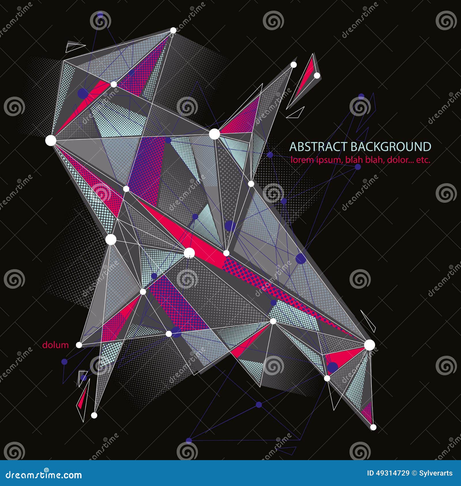 Abstract Mesh Vector Illustration, Template for Technology Theme ...