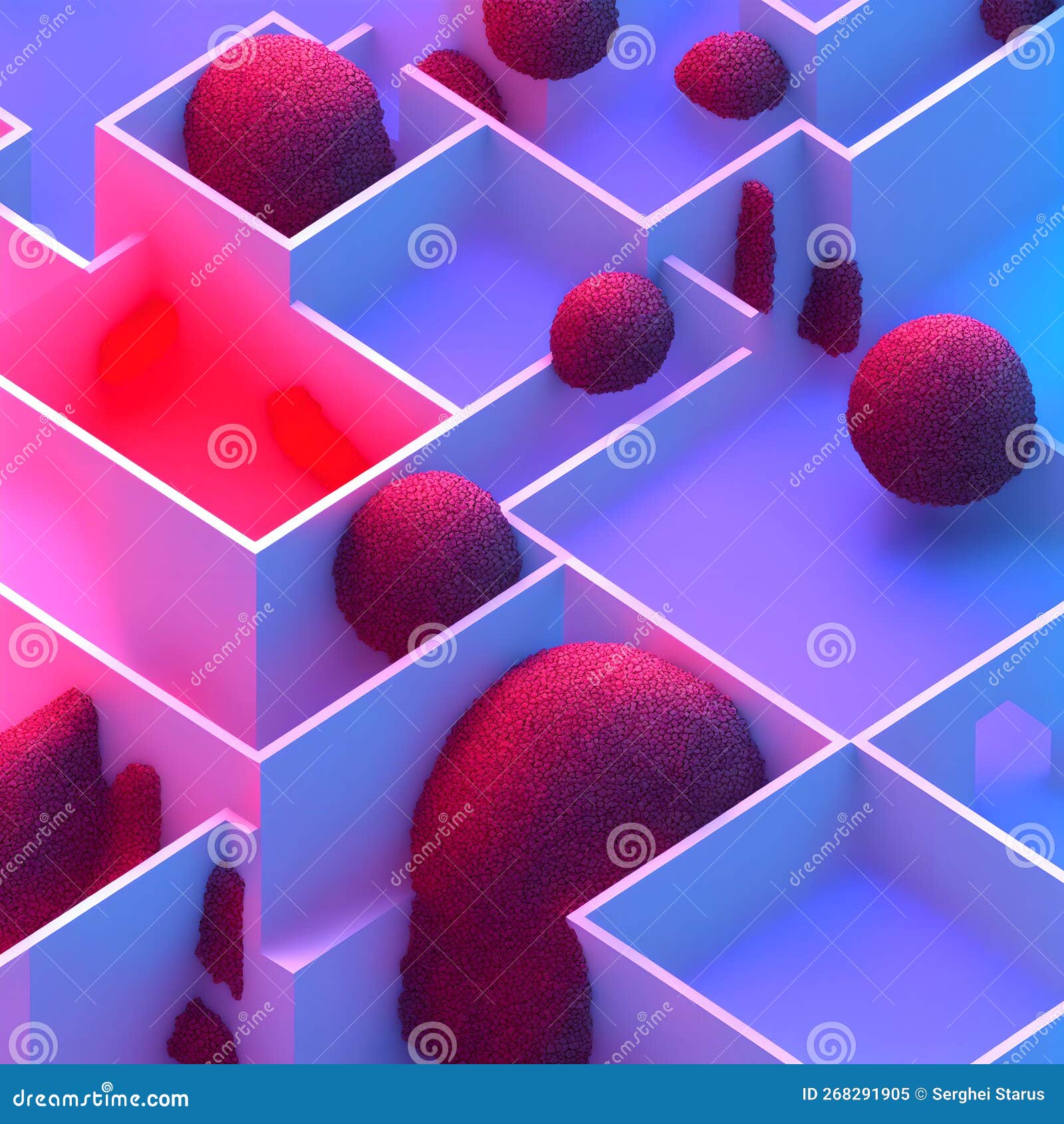 Abstract Mess of Stacked Multi-colored Blocks. Concept Background or ...