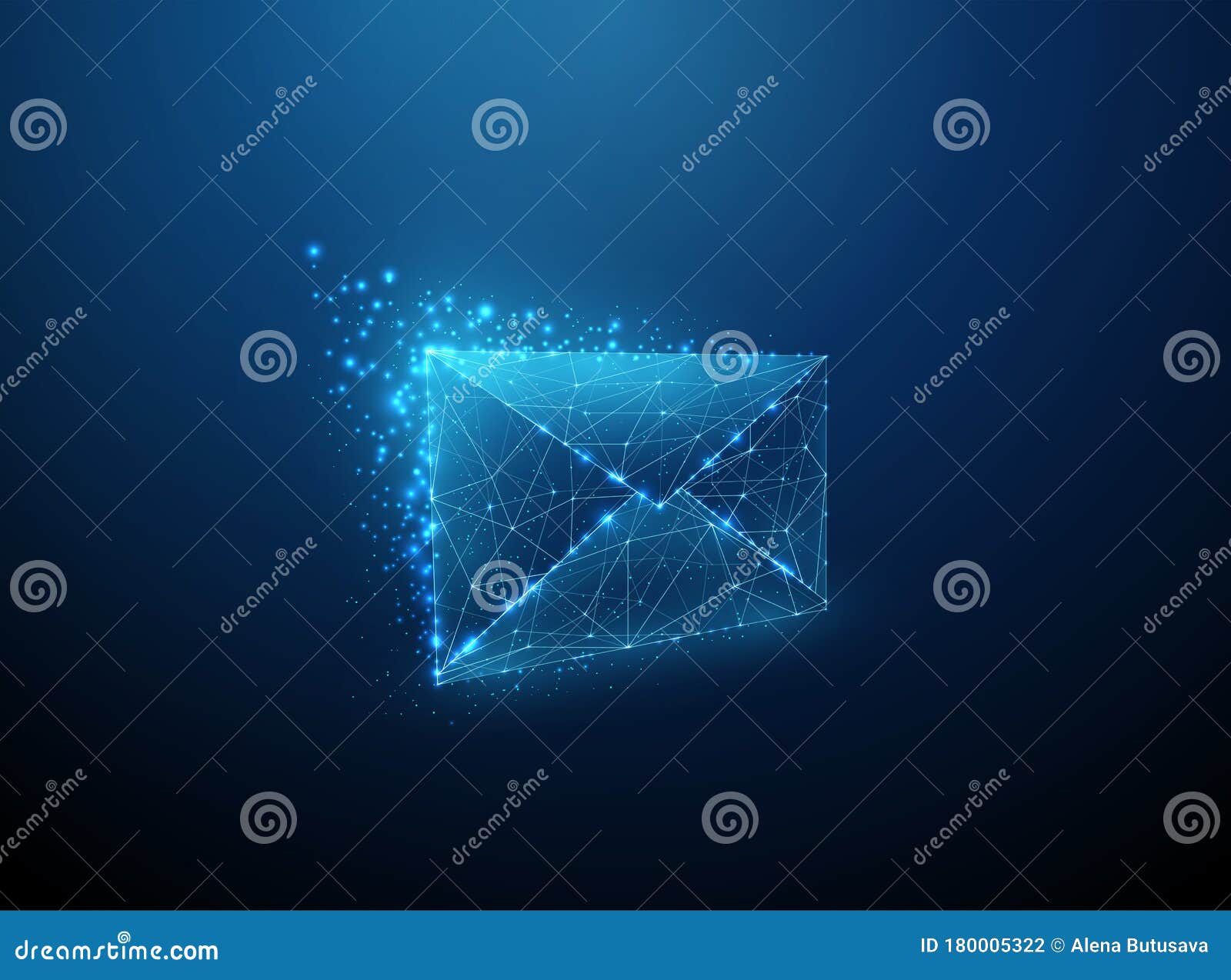 Abstract Message Icon. Low Poly Style Design Stock Vector ...