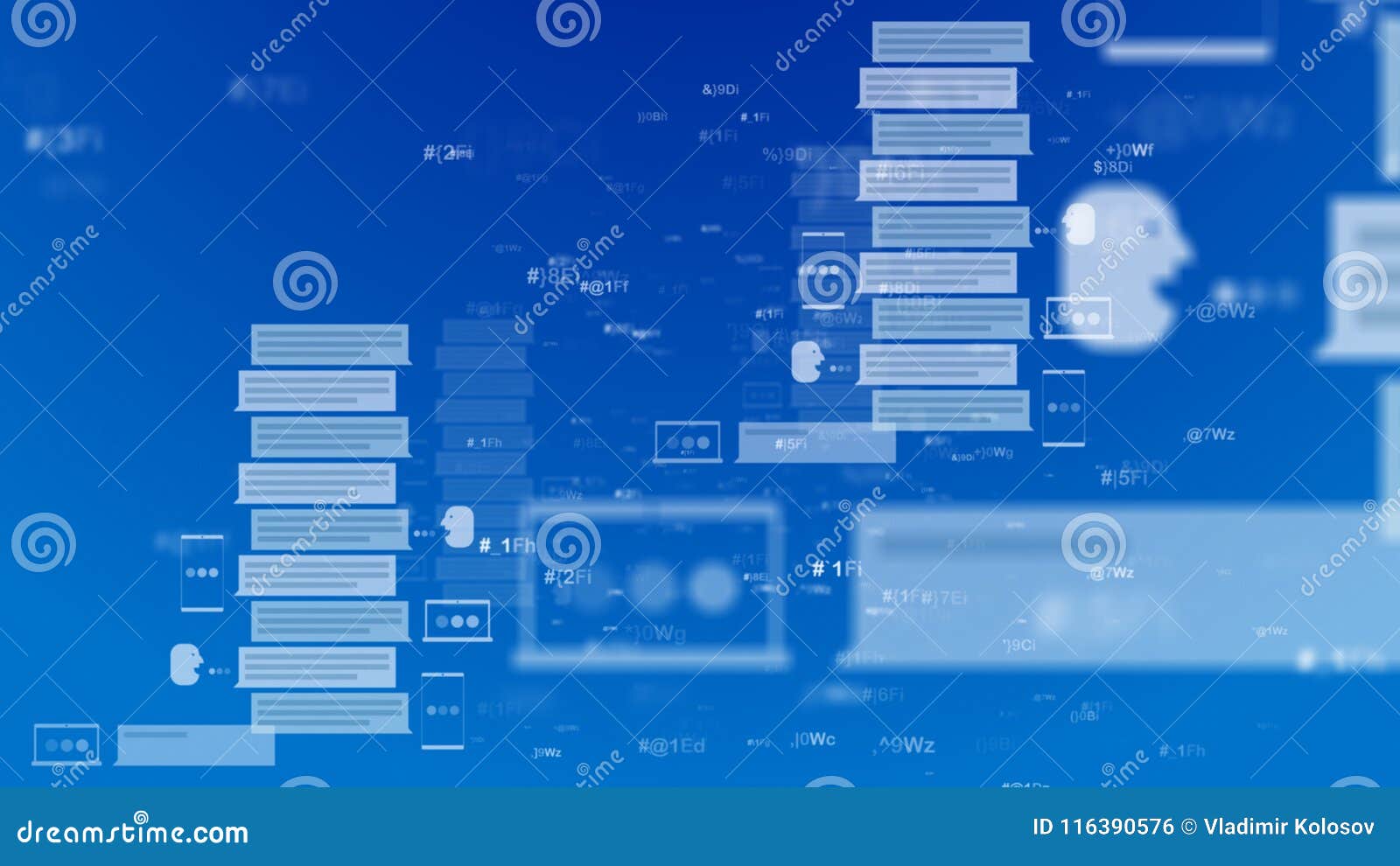 Abstract Messages in File and Screen Forms Stock Illustration ...