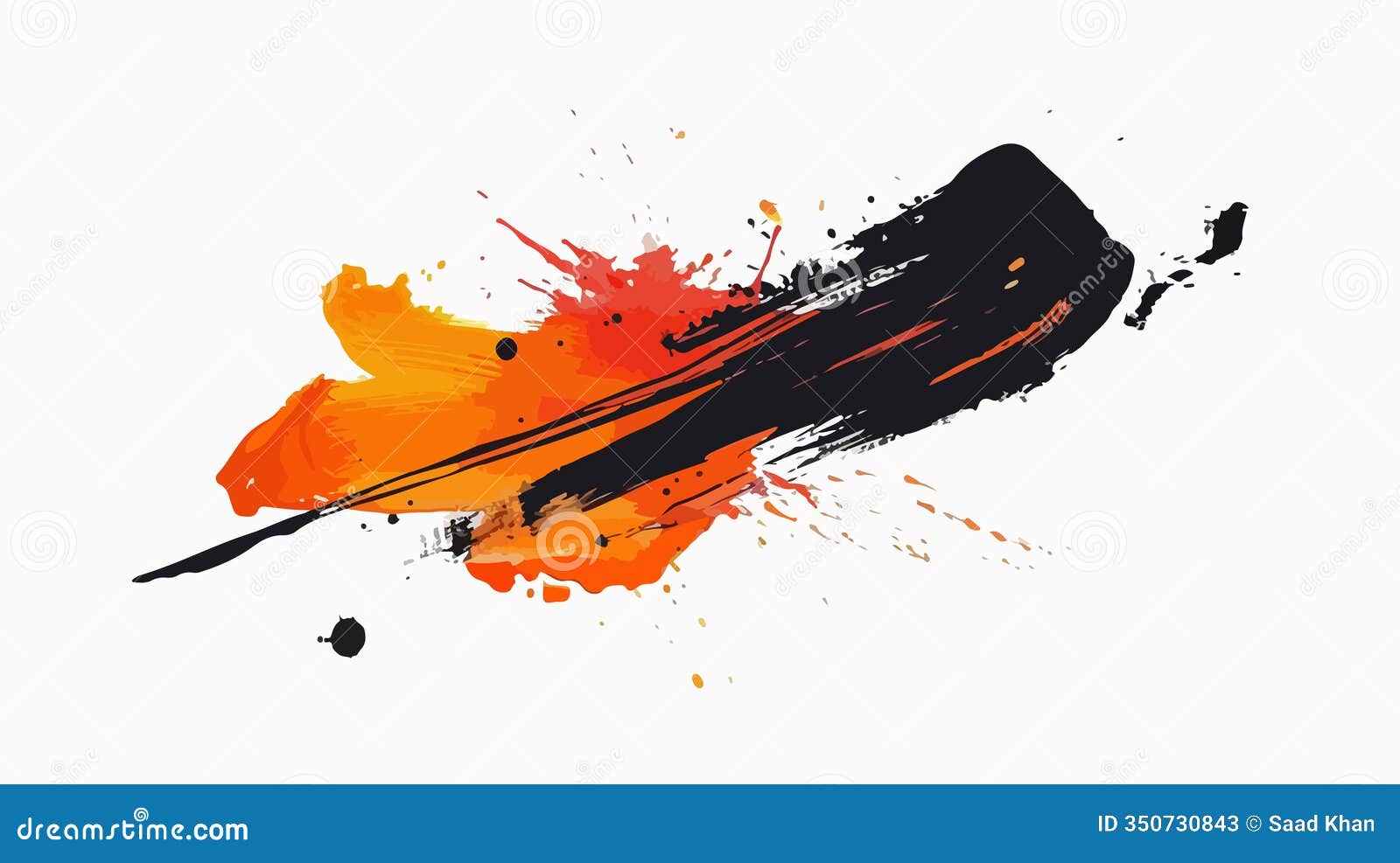 Abstract Messy Blot With Paint Brush Strokes Background Design Cartoon ...