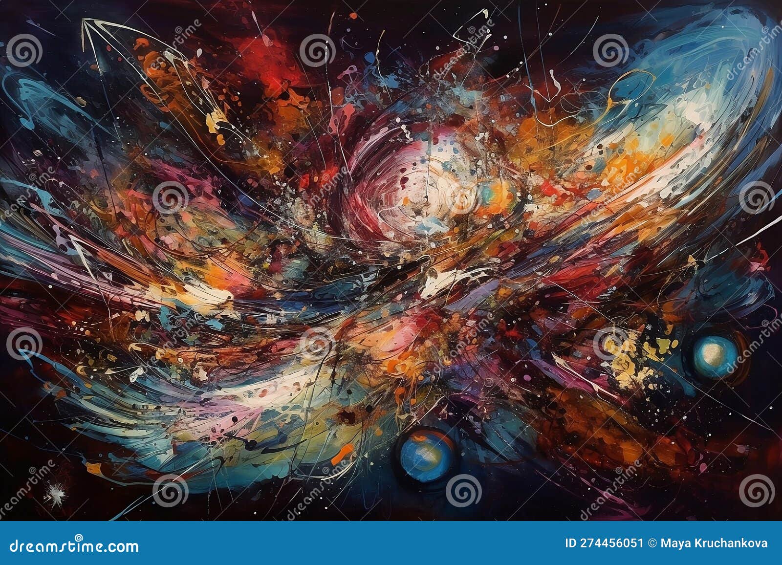 Abstract Messy Splashes of Paint Stock Illustration - Illustration of ...