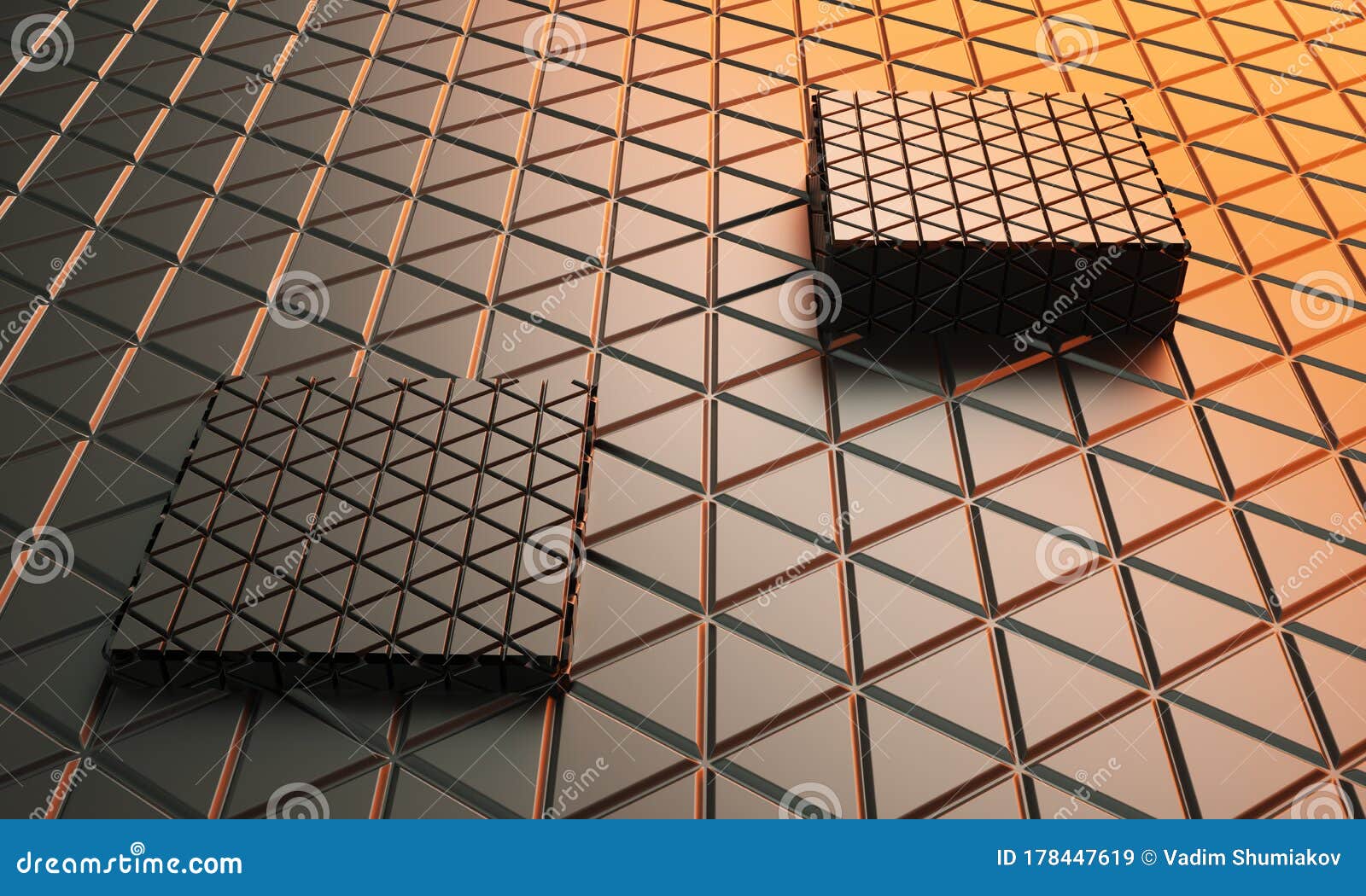 Abstract Metal Background 3d Render Stock Illustration - Illustration ...