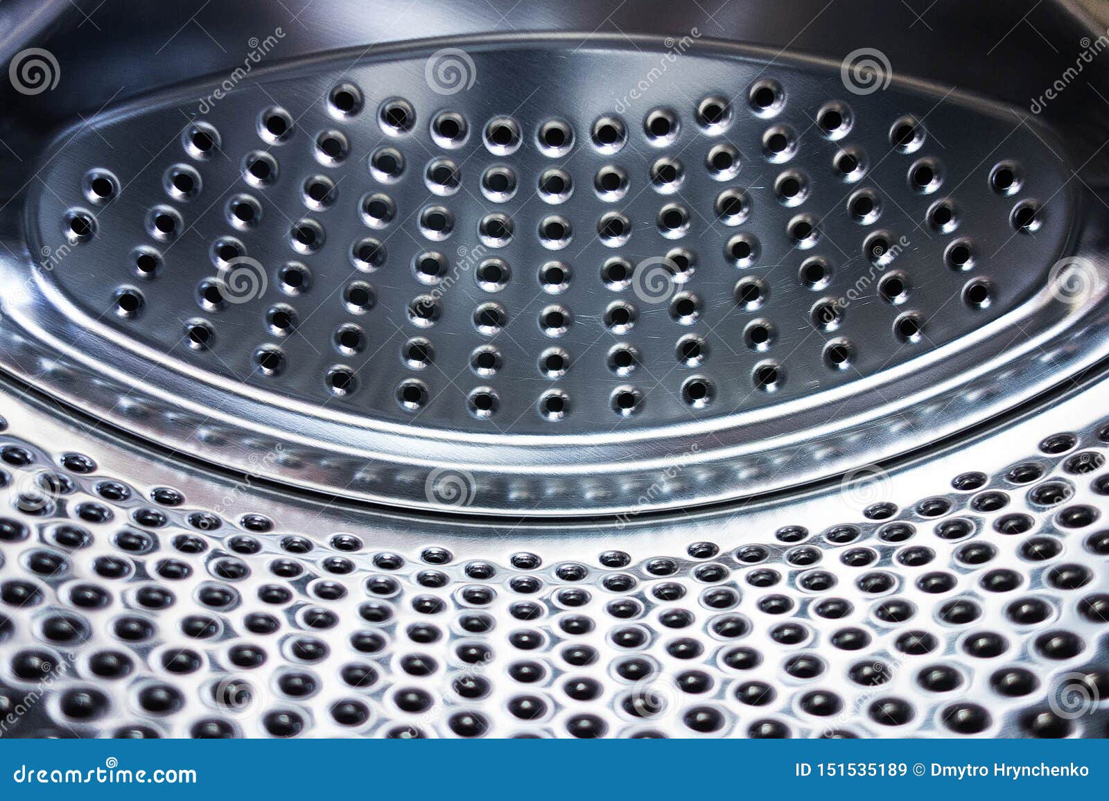 Abstract Metal Background with Dot Holes. Curves Structure Form and ...