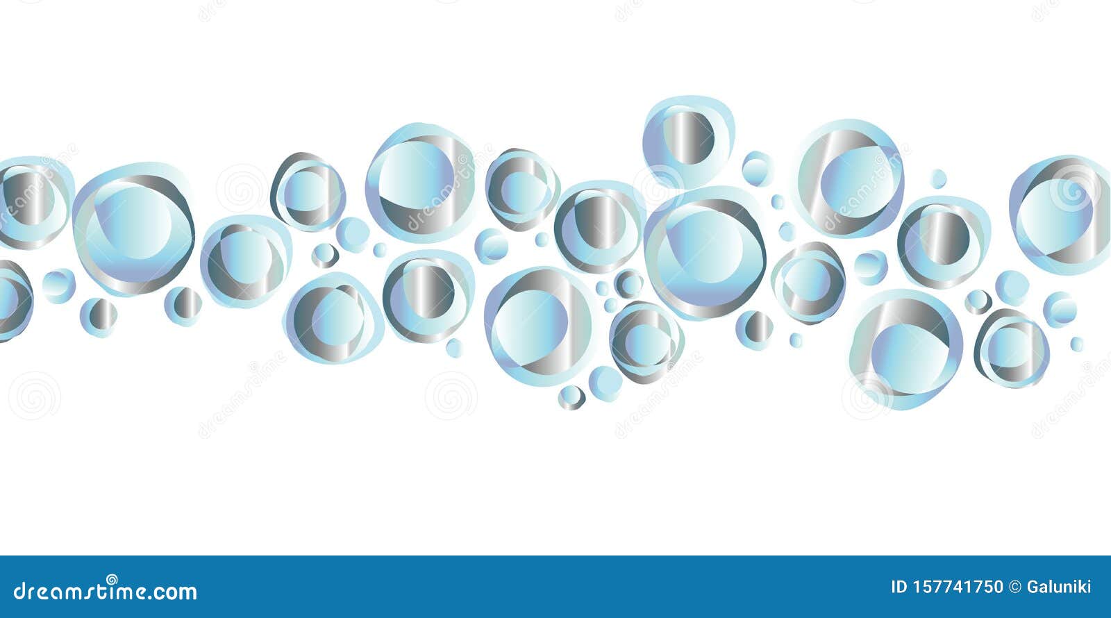 Abstract Metal Bubble Drops Horizontal Header Stock Vector ...