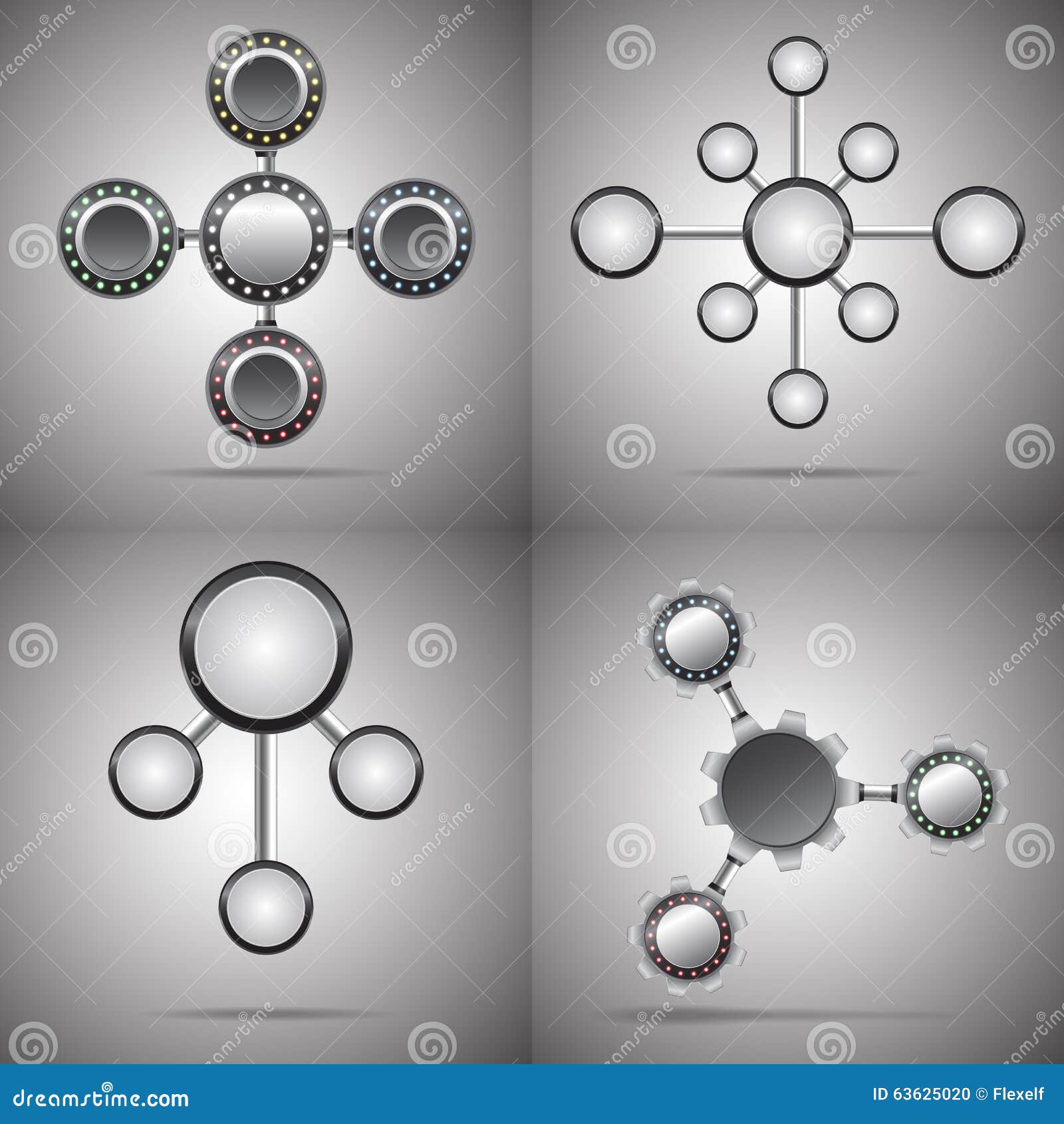 Abstract metal buttons stock vector. Illustration of design - 63625020