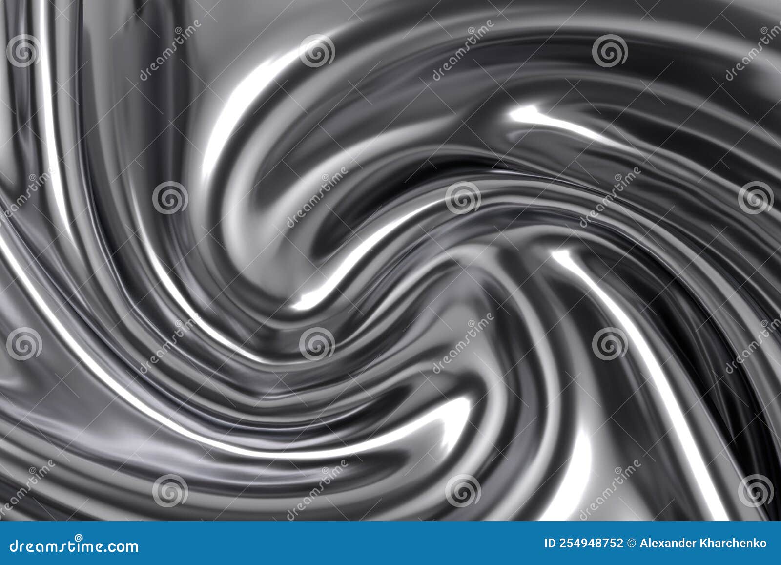 Abstract Metal Chrome Silver Shiny Texture Background. 3d Rendering ...