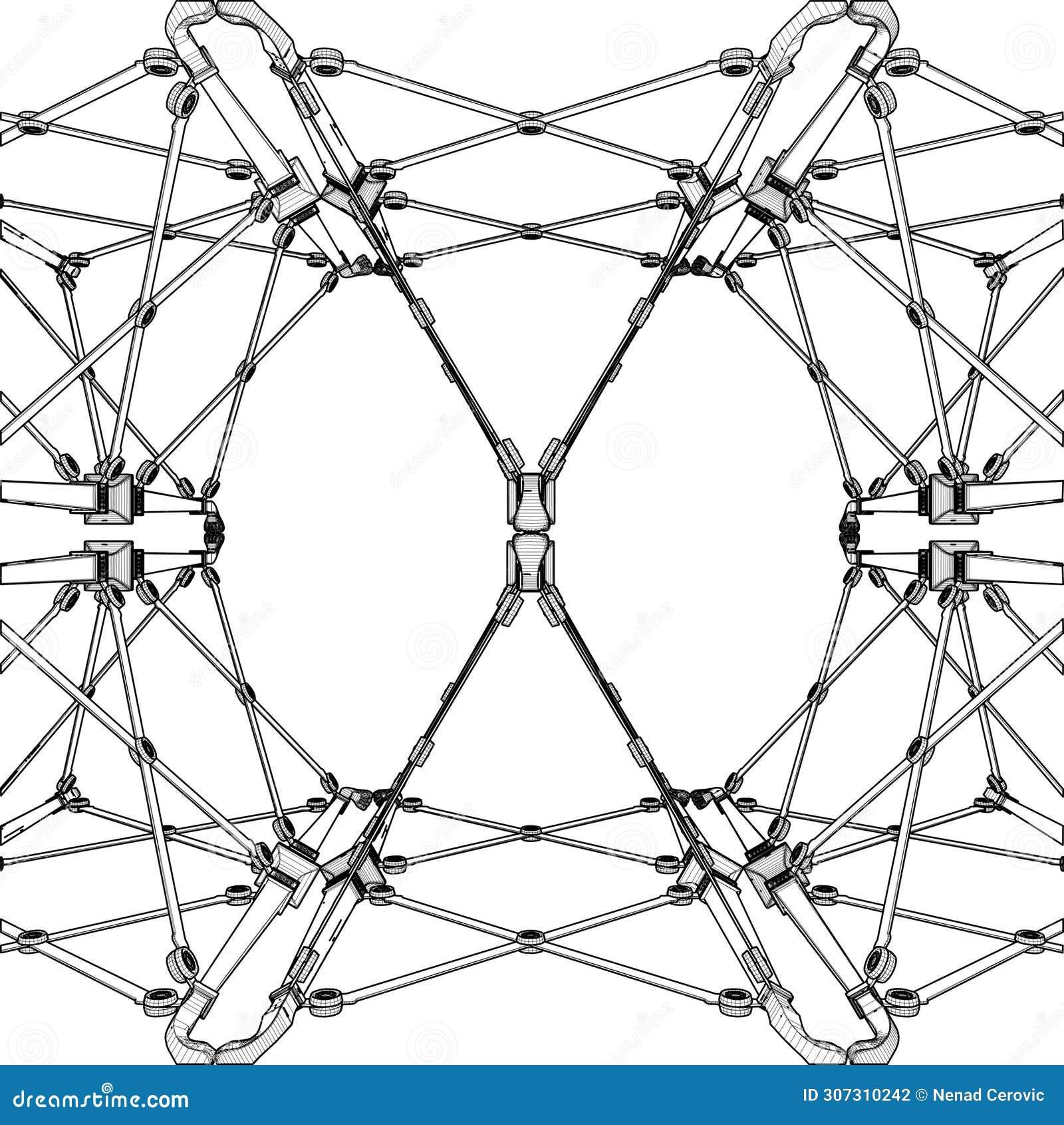 Abstract Metal Construction Structure Vector. a Vector Illustration of ...