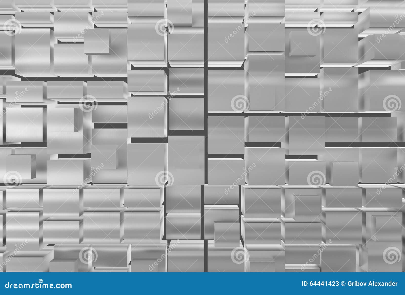 Abstract metal cubes stock illustration. Illustration of modern - 64441423