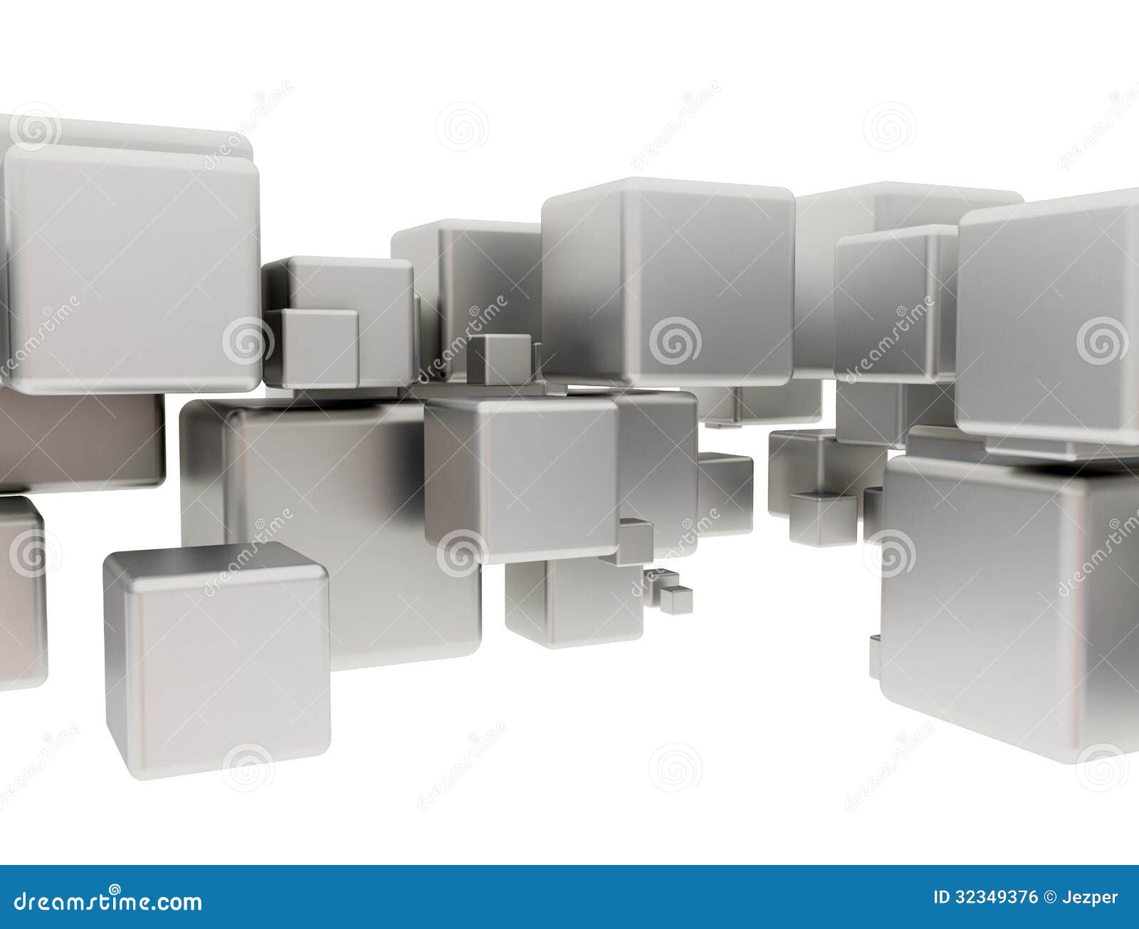 Abstract metal cubes stock illustration. Illustration of metallic ...