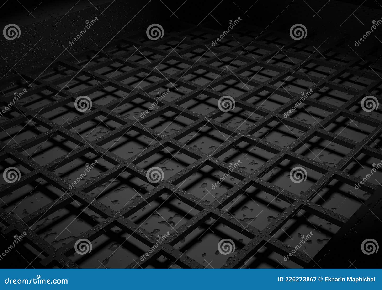 Abstract Metal Geometry in Dark Scene Stock Illustration - Illustration ...