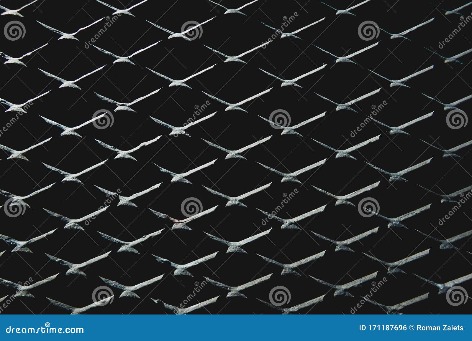 Abstract Metal Grid Background. Lattice Texture with Big Cells Grid ...
